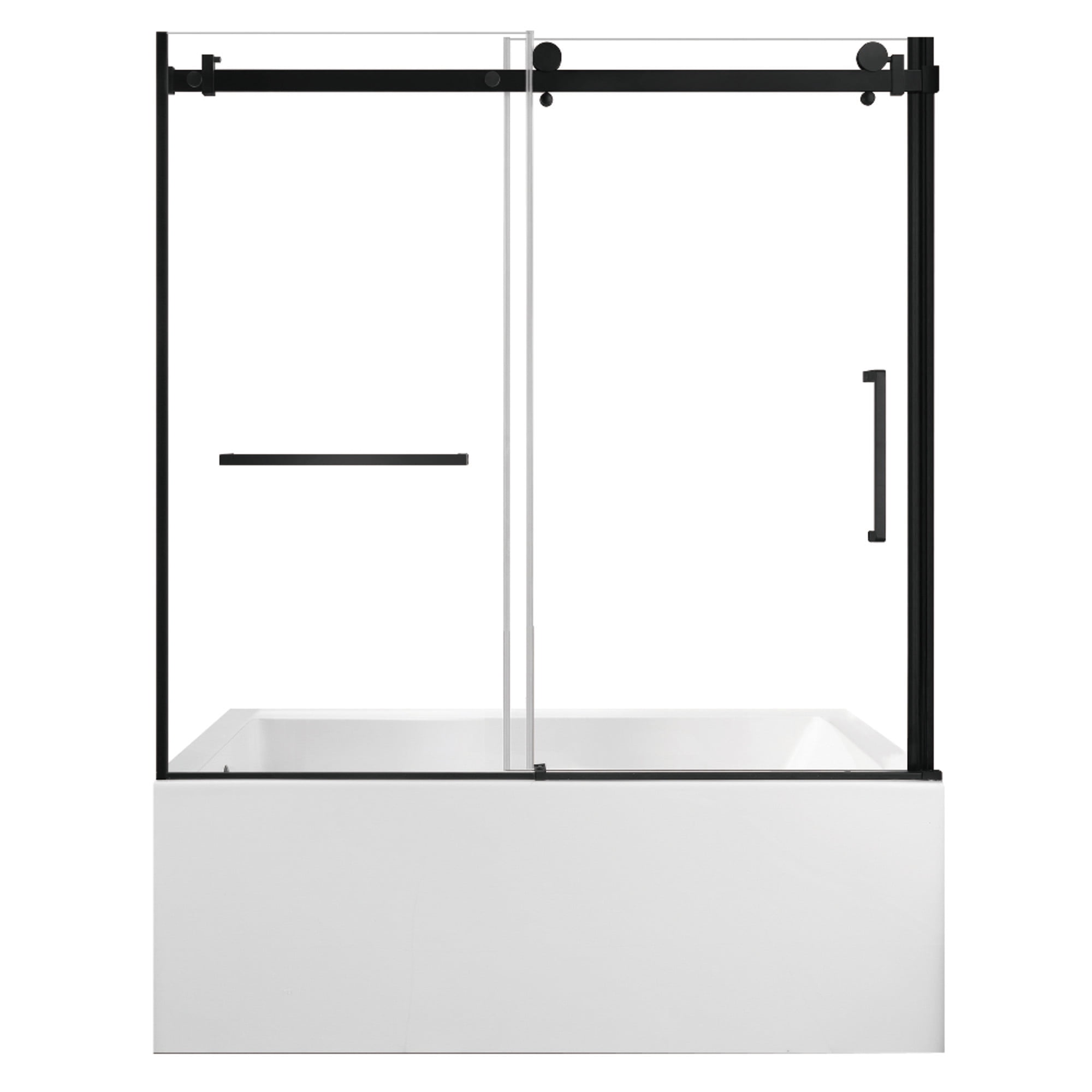 Kingston Brass KVTAP6032L22C0 60-Inch Acrylic Rectangular 3-Wall Anti ...