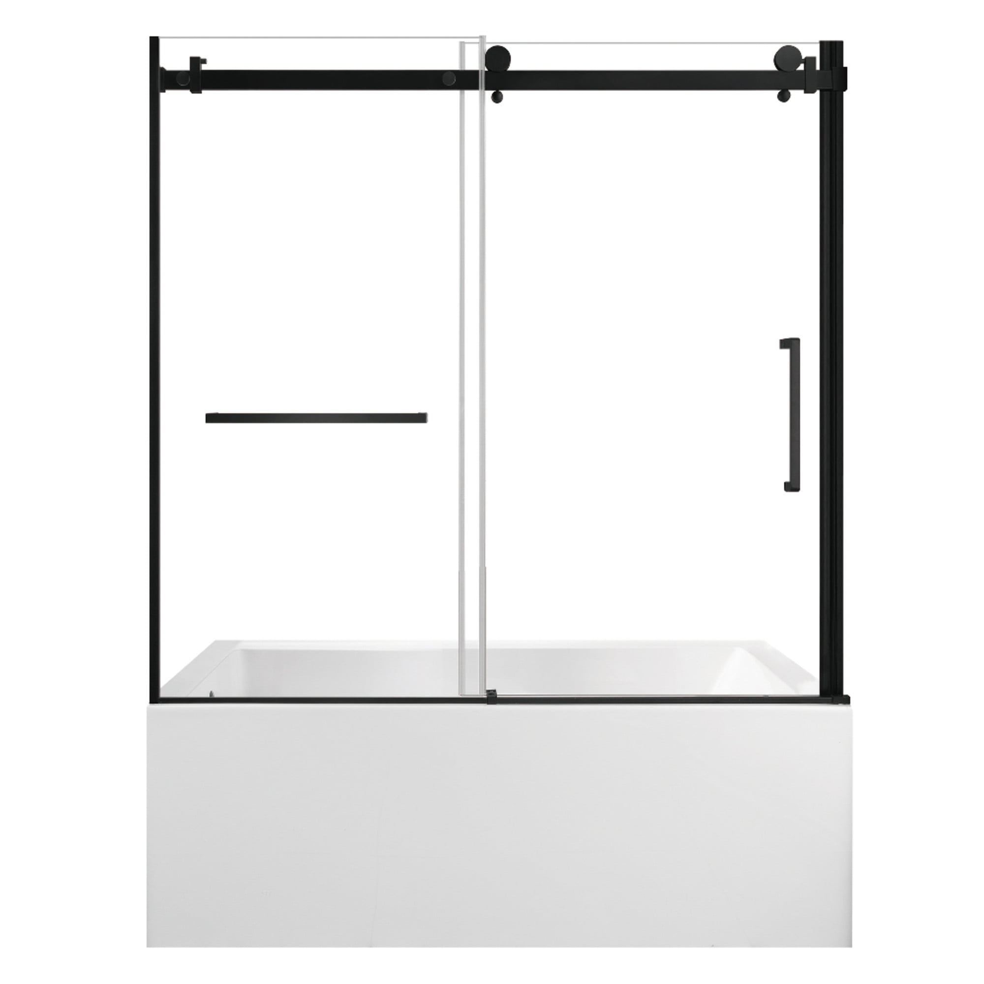 Kingston Brass KVTAP603622L0 60-Inch Acrylic Rectangular 3-Wall Alcove ...