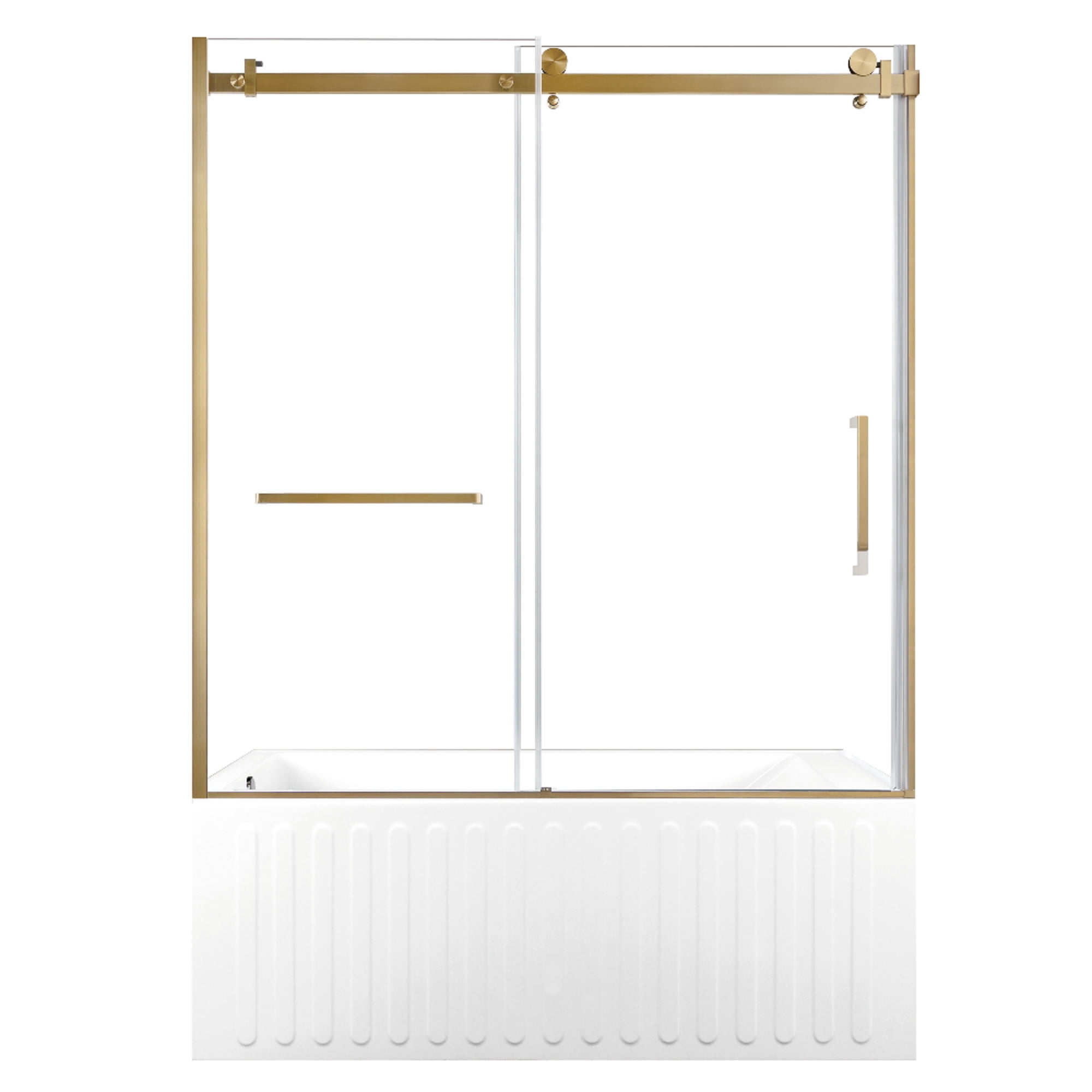 Kingston Brass KVTDE603121L7 60-Inch Acrylic Rectangular 3-Wall Alcove ...