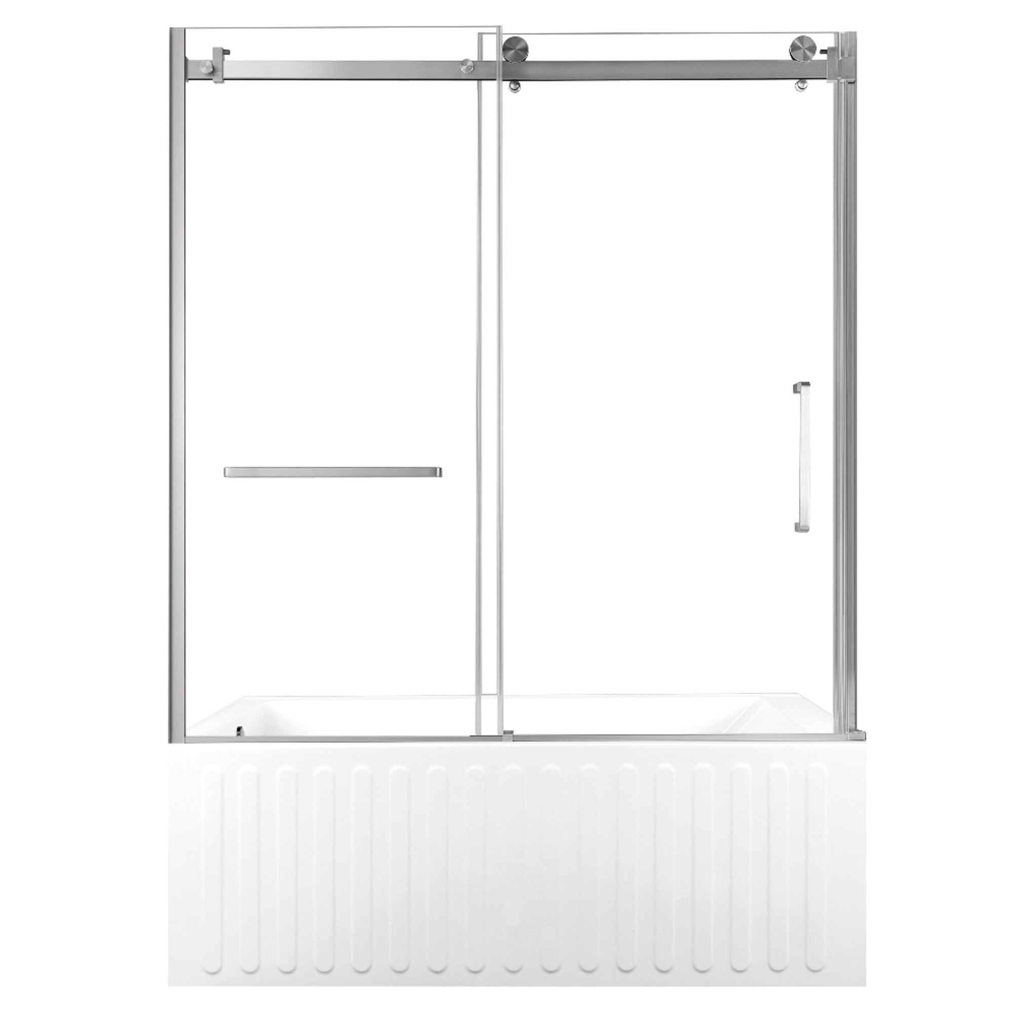 Kingston Brass KVTDE603121L8 60-Inch Acrylic Rectangular 3-Wall Alcove ...