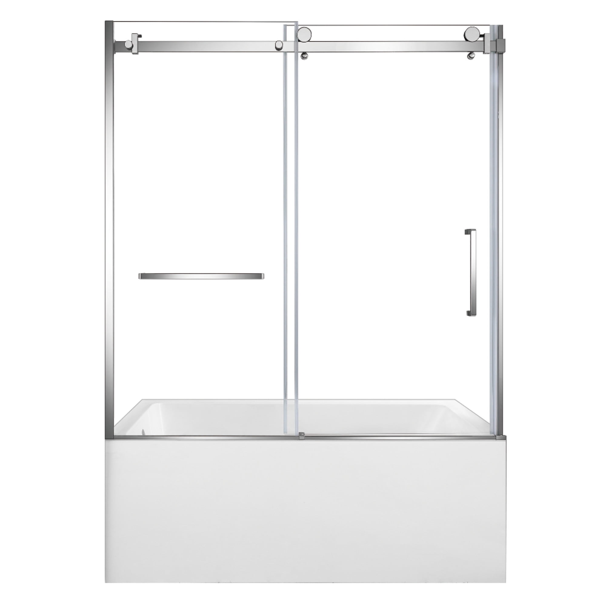 Kingston Brass KVTDE603122L1 60-Inch Acrylic Rectangular 3-Wall Alcove ...