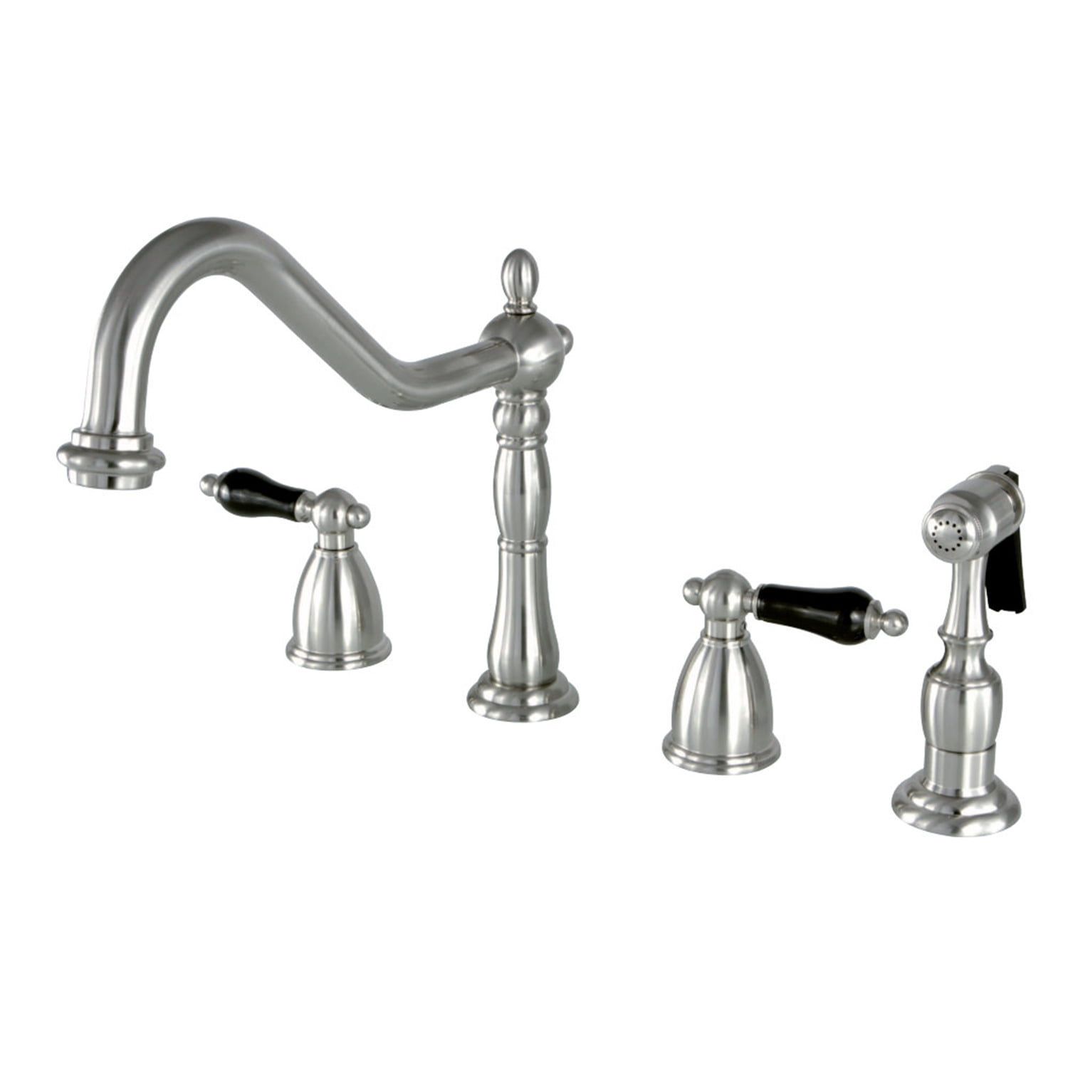 Kingston Brass Kb179.Pklbs Duchess 1.8 GPM Widespread Kitchen Faucet ...