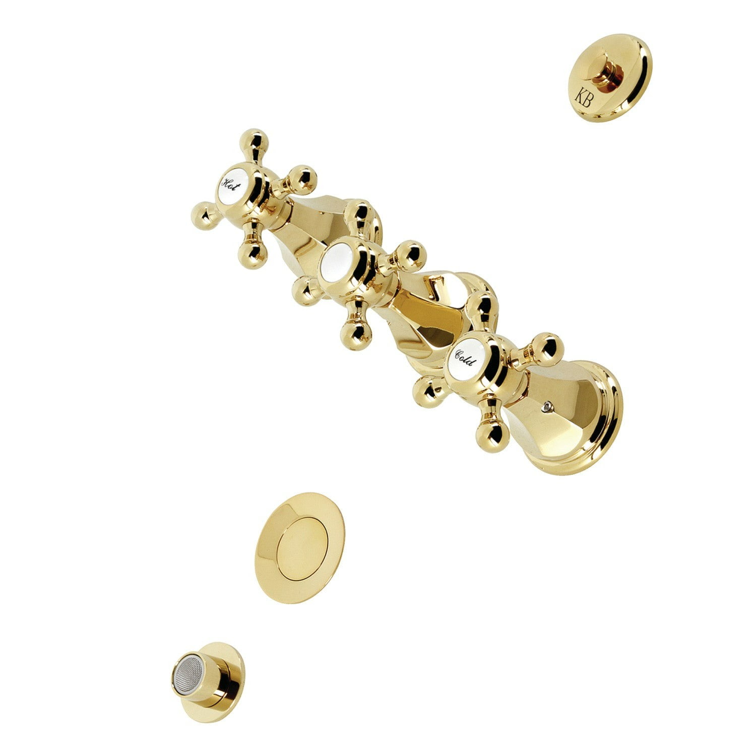 Kingston Brass KB322BX Metropolitan 1.5 GPM Widespread Bidet Faucet ...