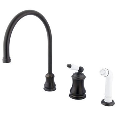 Kingston Brass Ks124.Axbs Heritage 1.8 GPM Widespread Bridge Kitchen Faucet - Copper - Walmart.com