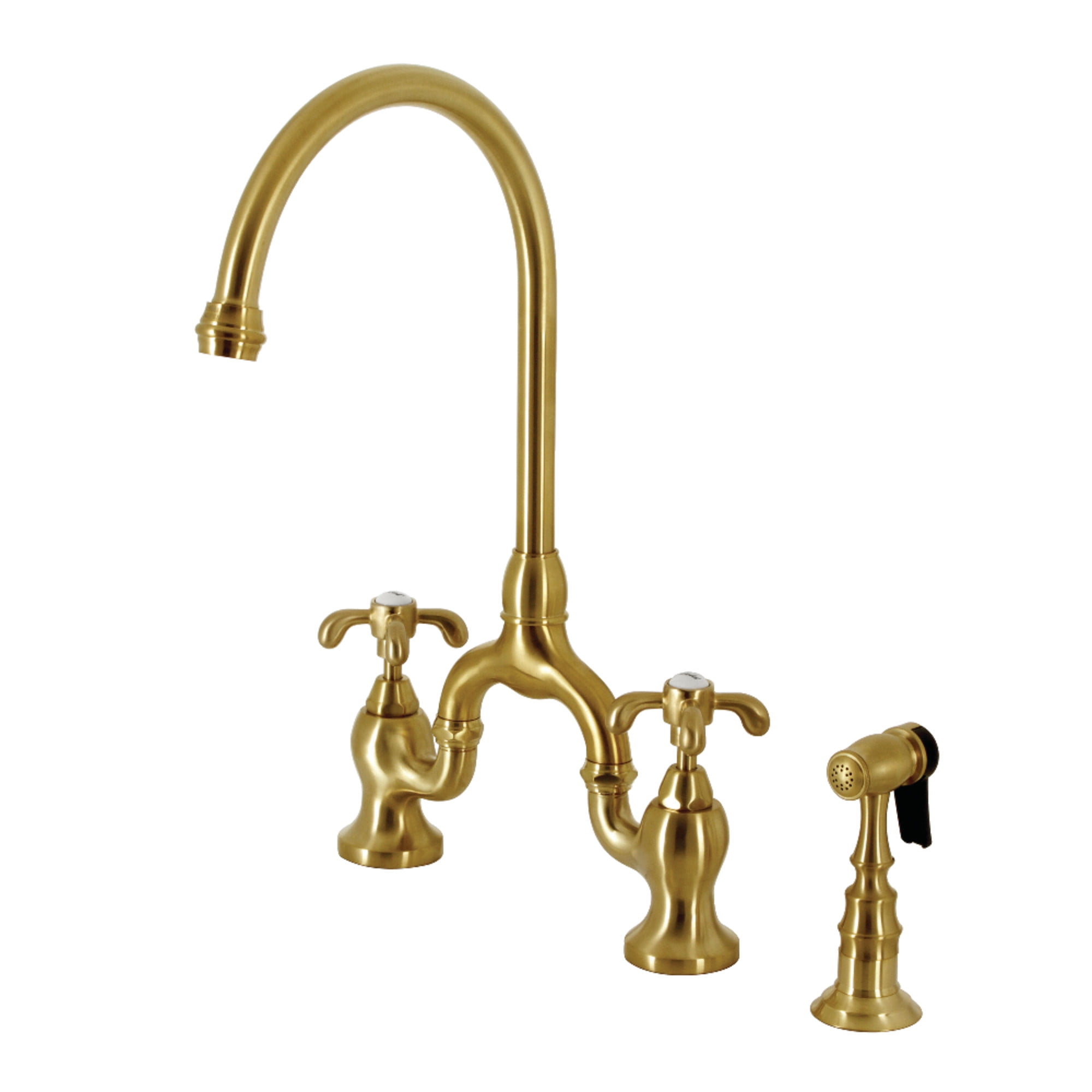 Kingston Brass KS7797TXBS French Country Two-Handle 3-Hole Deck Mount ...