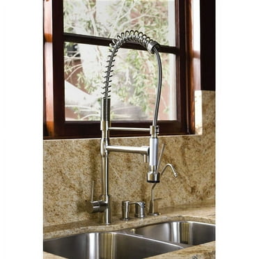Kingston Brass KS8792CQLLS Claremont Centerset Kitchen Faucet, Polished ...