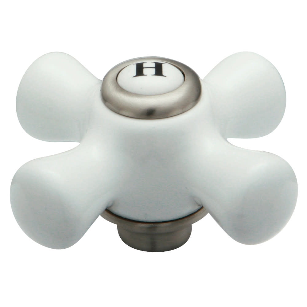 Kingston Brass Ksh322pxh Hot Porcelain Cross Handle (D Type) - Nickel ...