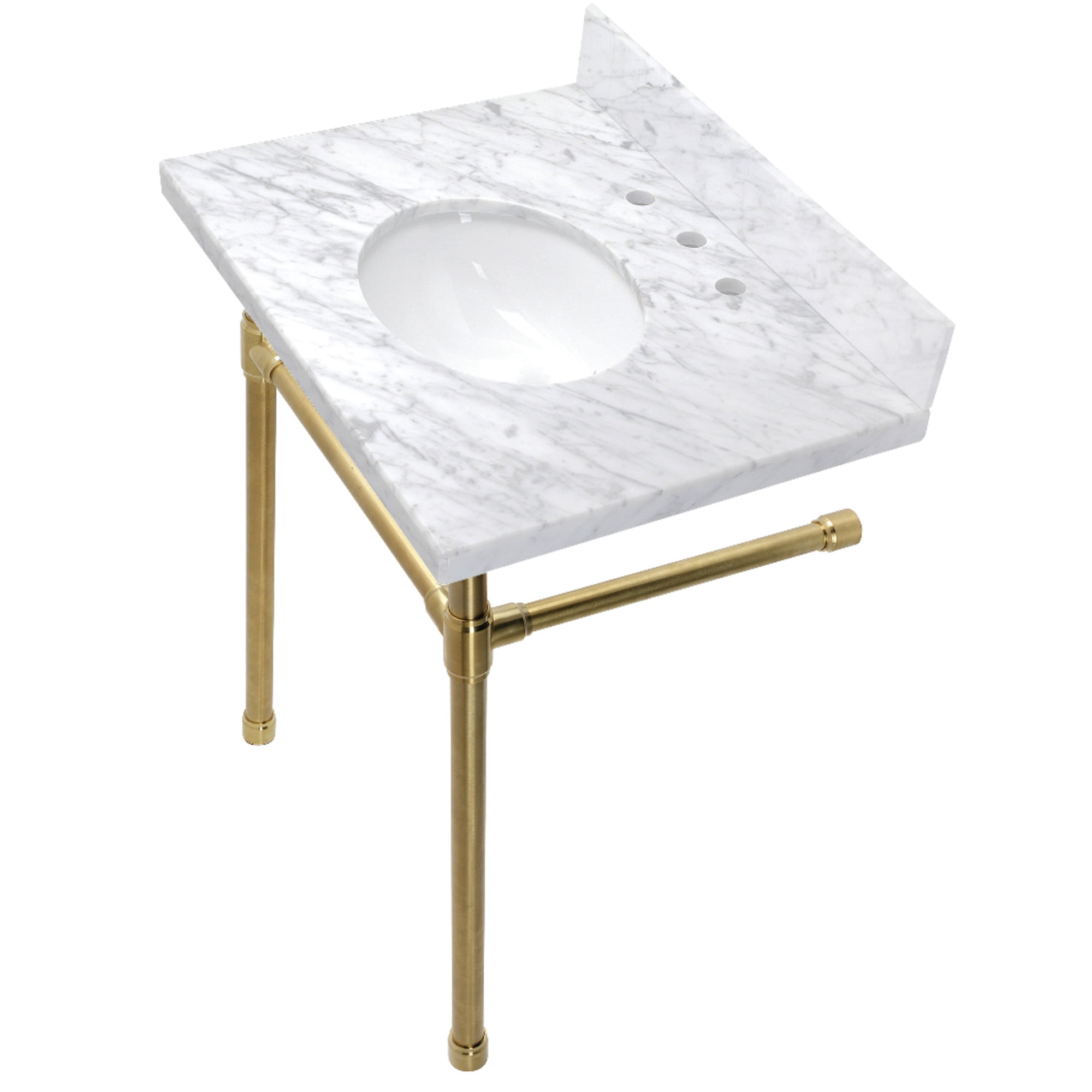 Kingston Brass KVPB30M87ST Dreyfuss 30" Carrara Marble Vanity Top with ...