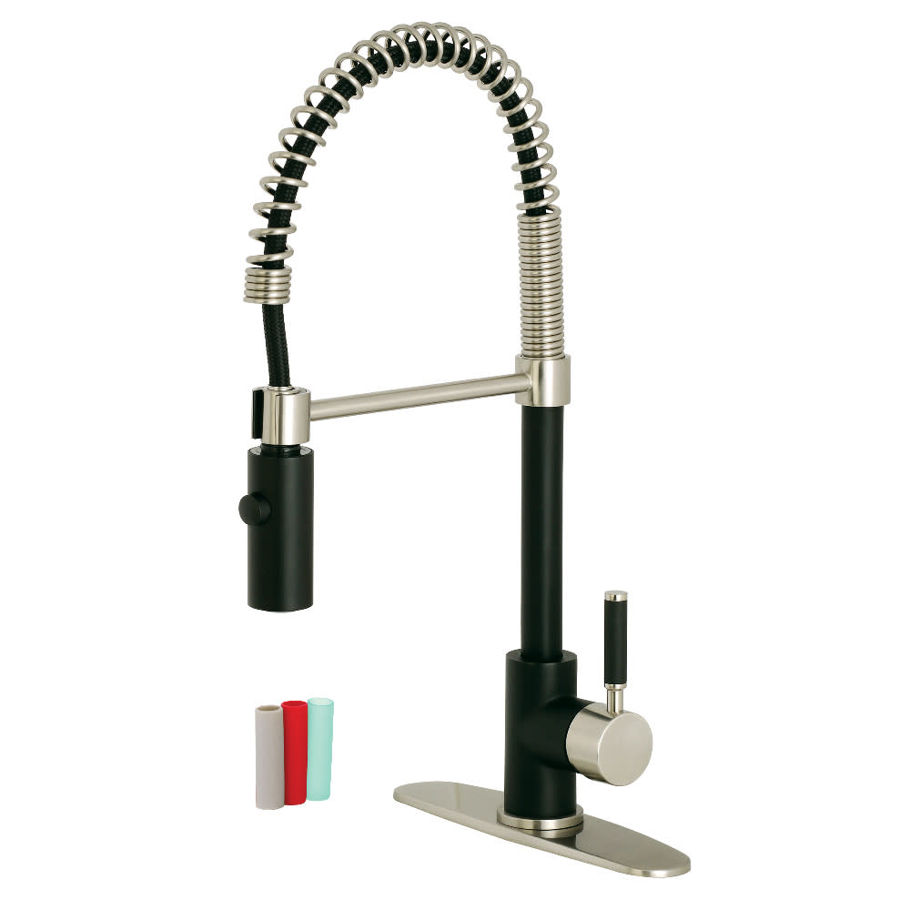 Kingston Brass Ls877.Dkl Kaiser 1.8 GPM Single Hole Pre-Rinse Pull Down ...