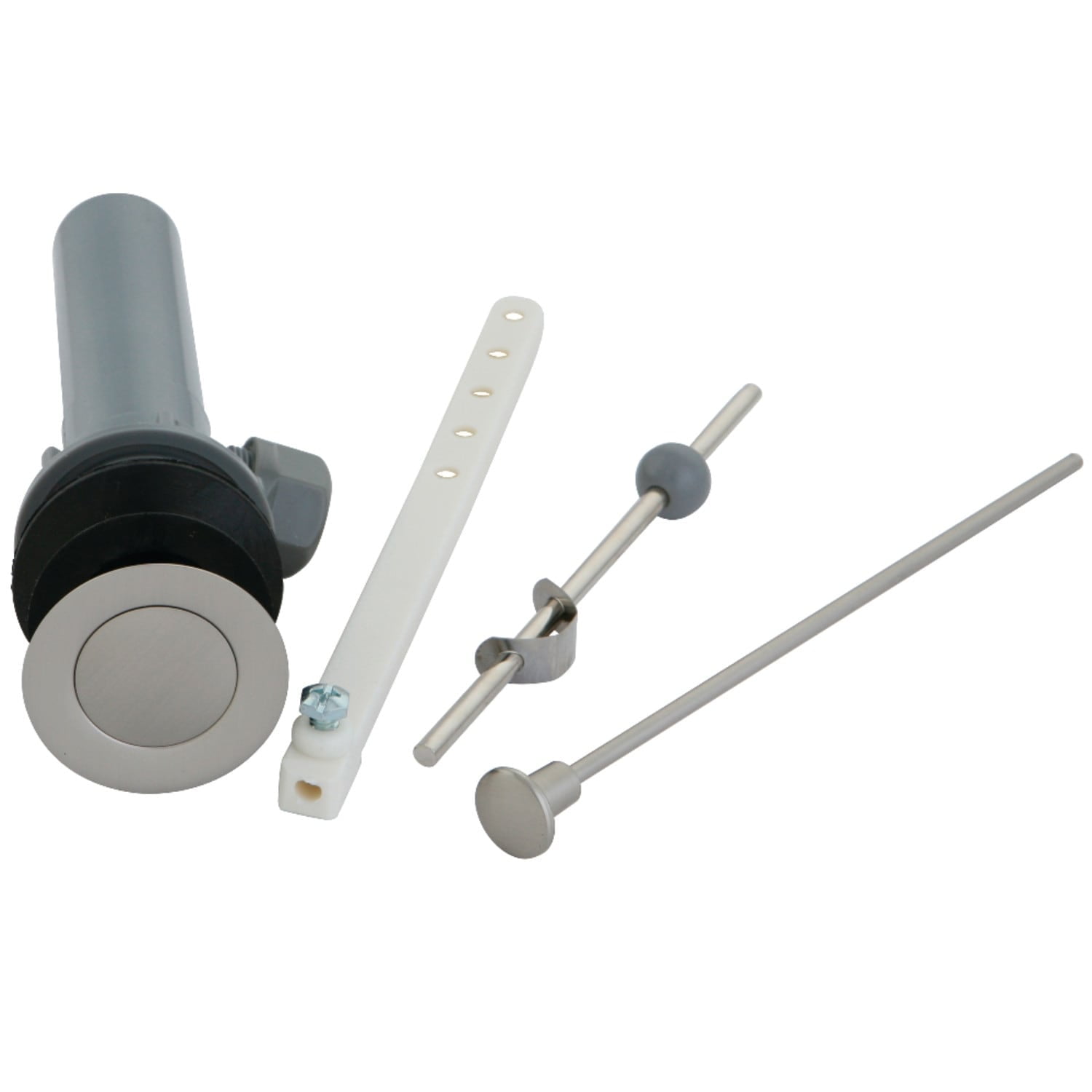 Kingston Brass Pop-Up Drain with Overflow Brushed Nickel Brushed ...