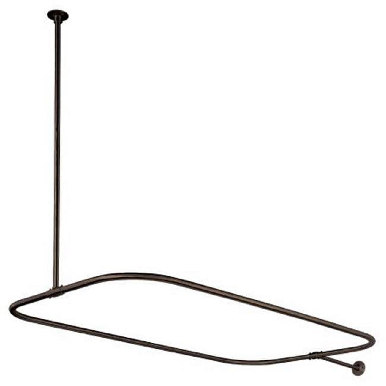 Kingston Brass Rectangular Oil Rubbed Bronze Shower Rod - Walmart.com