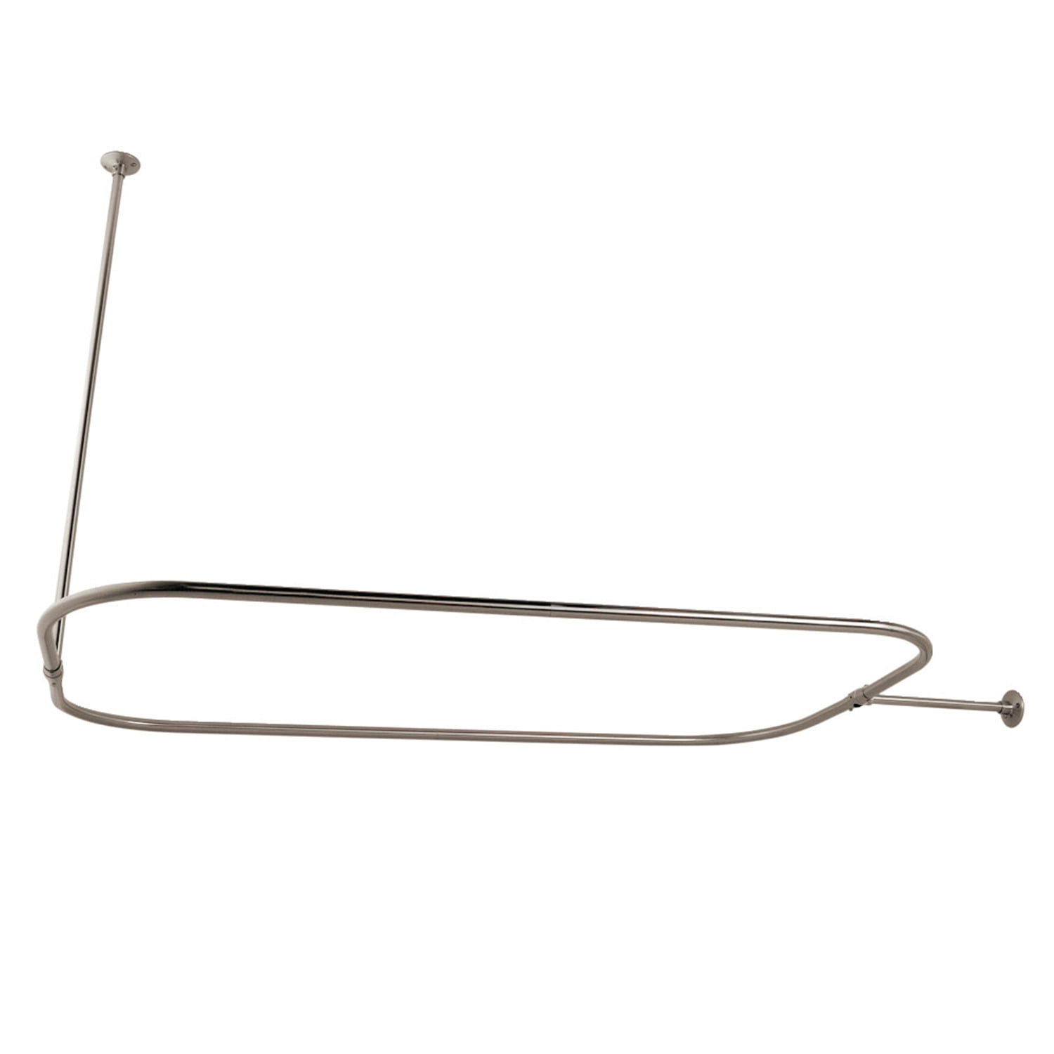 Kingston Brass CC3156 Rectangular Shower Curtain Rod, Polished Nickel ...