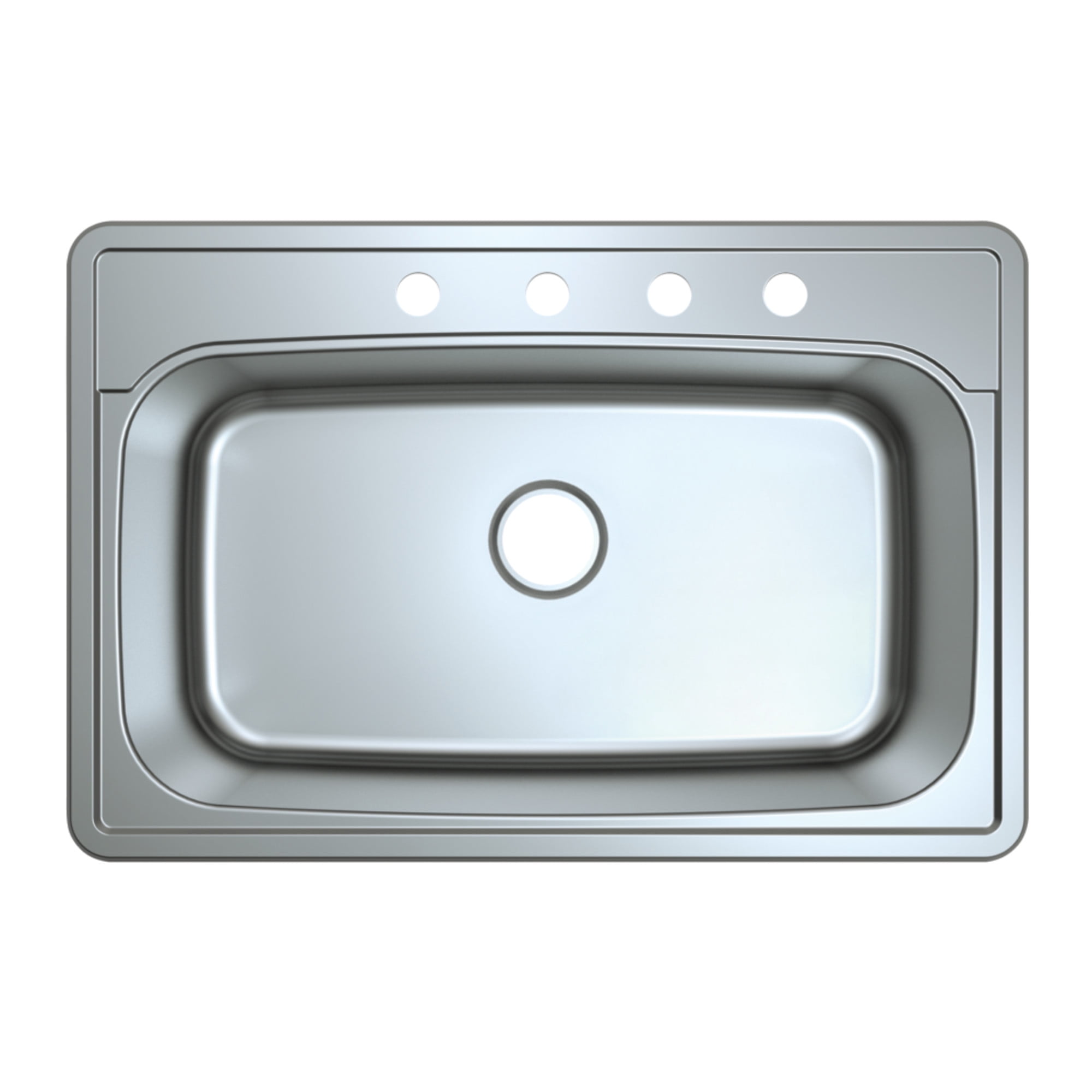 Gourmetier GKTS332290 Studio 33" Stainless Steel Self-Rimming Single ...
