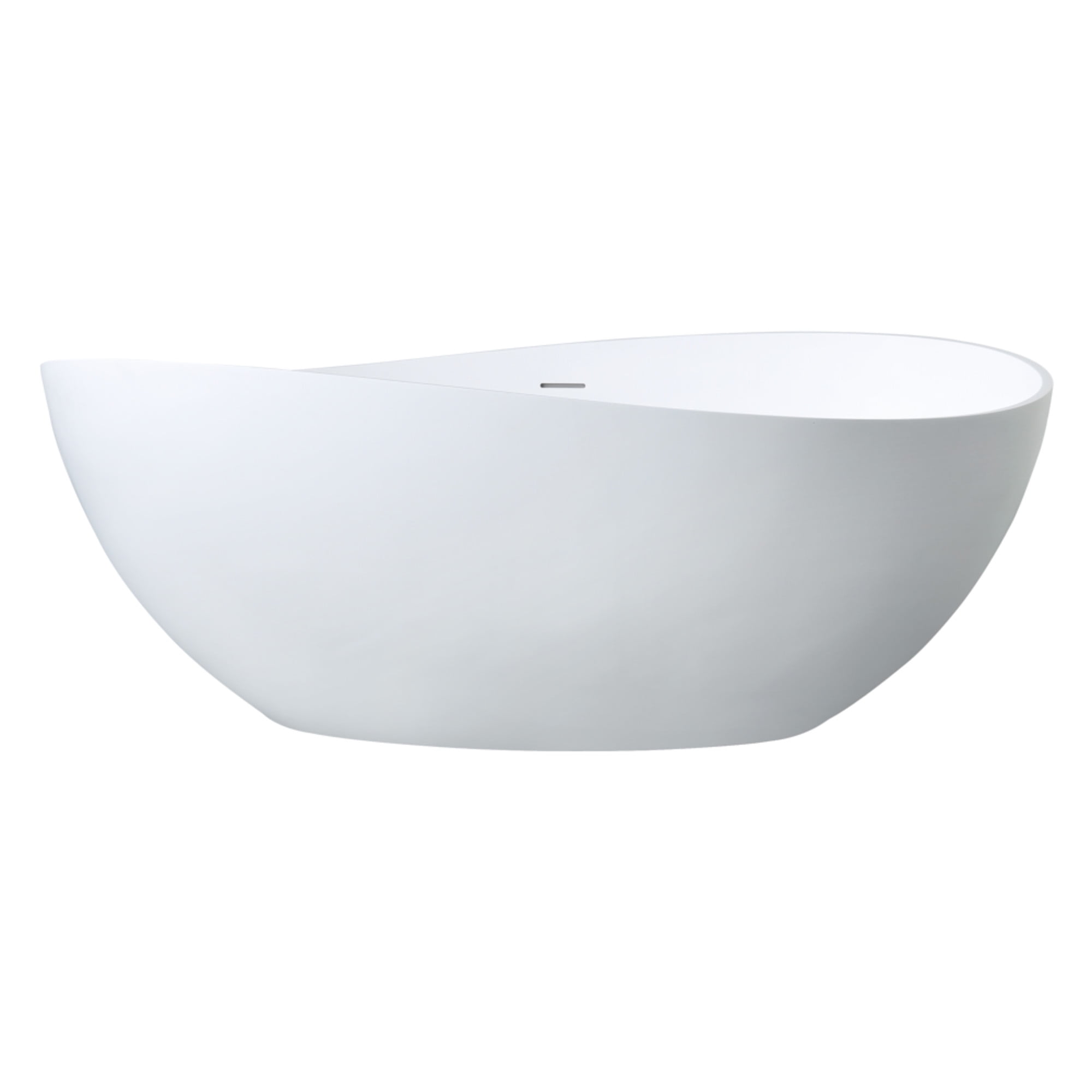 Kingston Brass VRTOV633724 63" Solid Surface Oval Double Slipper ...