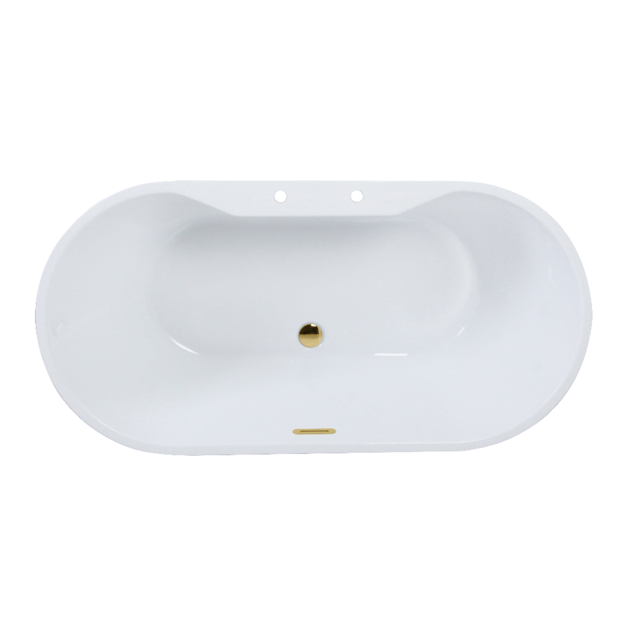 Kingston Brass VT7DE673223C422 67" Acrylic Oval Double Ended ...