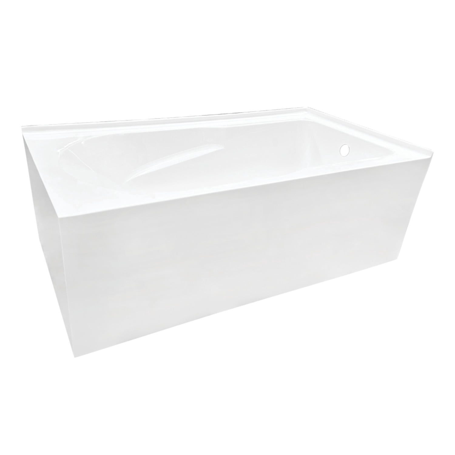Kingston Brass VTAM6032R21TS Aqua Eden 60-Inch Acrylic Alcove Tub with ...