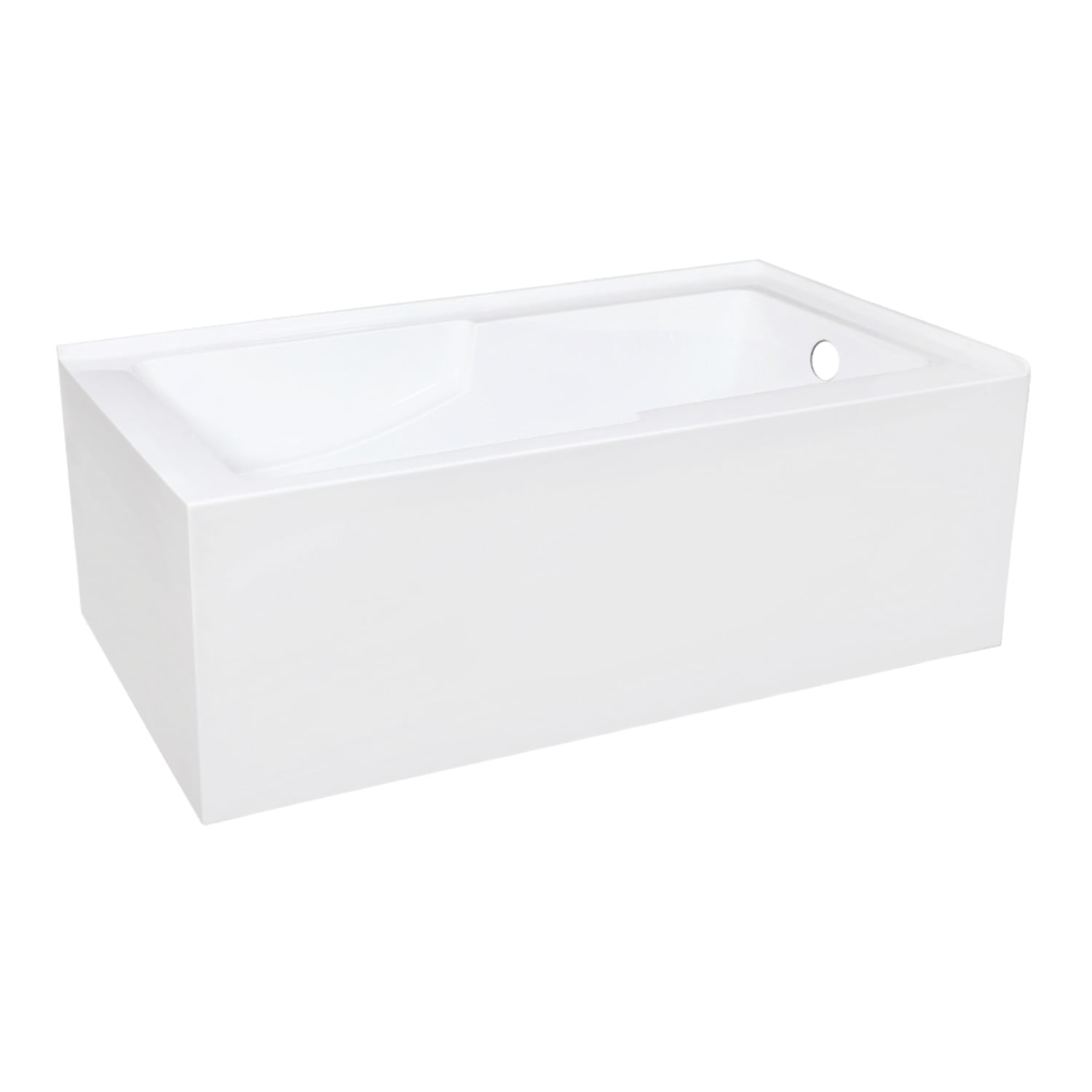Kingston Brass VTAM6032R22S Aqua Eden 60-Inch Acrylic Alcove Tub with ...