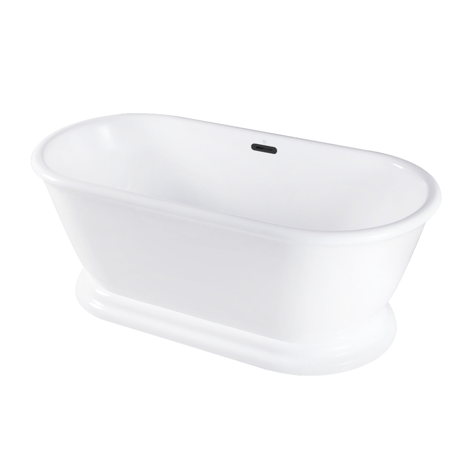 Kingston Brass VTDE602824C420 60-Inch Acrylic Oval Double Ended ...