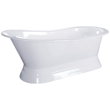 Aqua Eden Cast Iron Double Ended Clawfoot Tub With White Finish ...