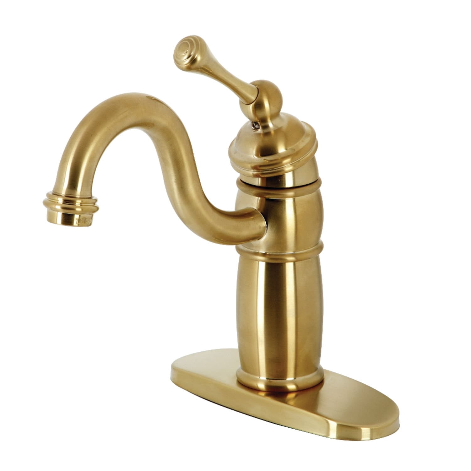 Kingston Brass Vintage 1-Handle Monoblock Bar Faucet Brushed Brass ...