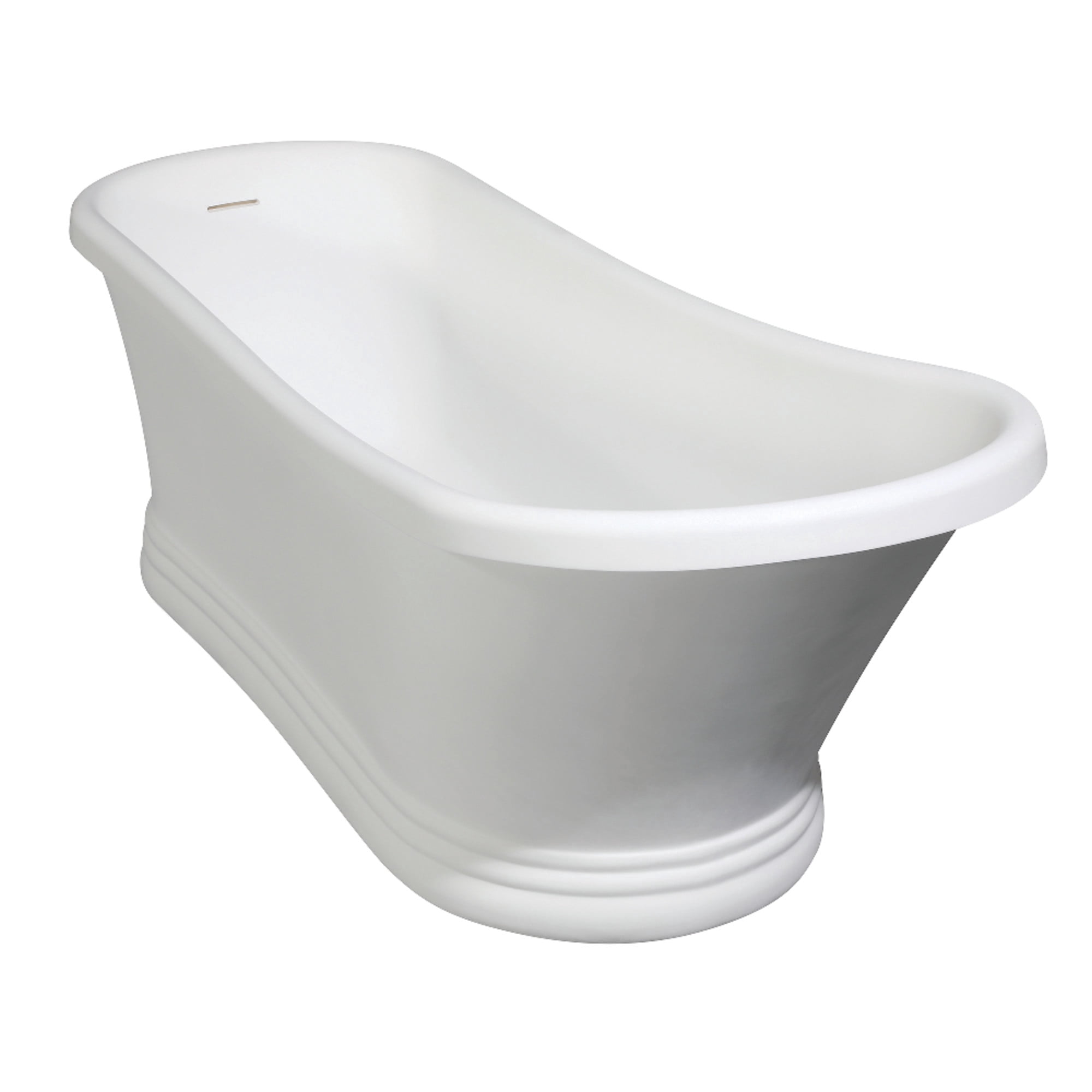 Aqua Eden VRTSS673026 68-Inch Solid Surface Oval Single Slipper ...