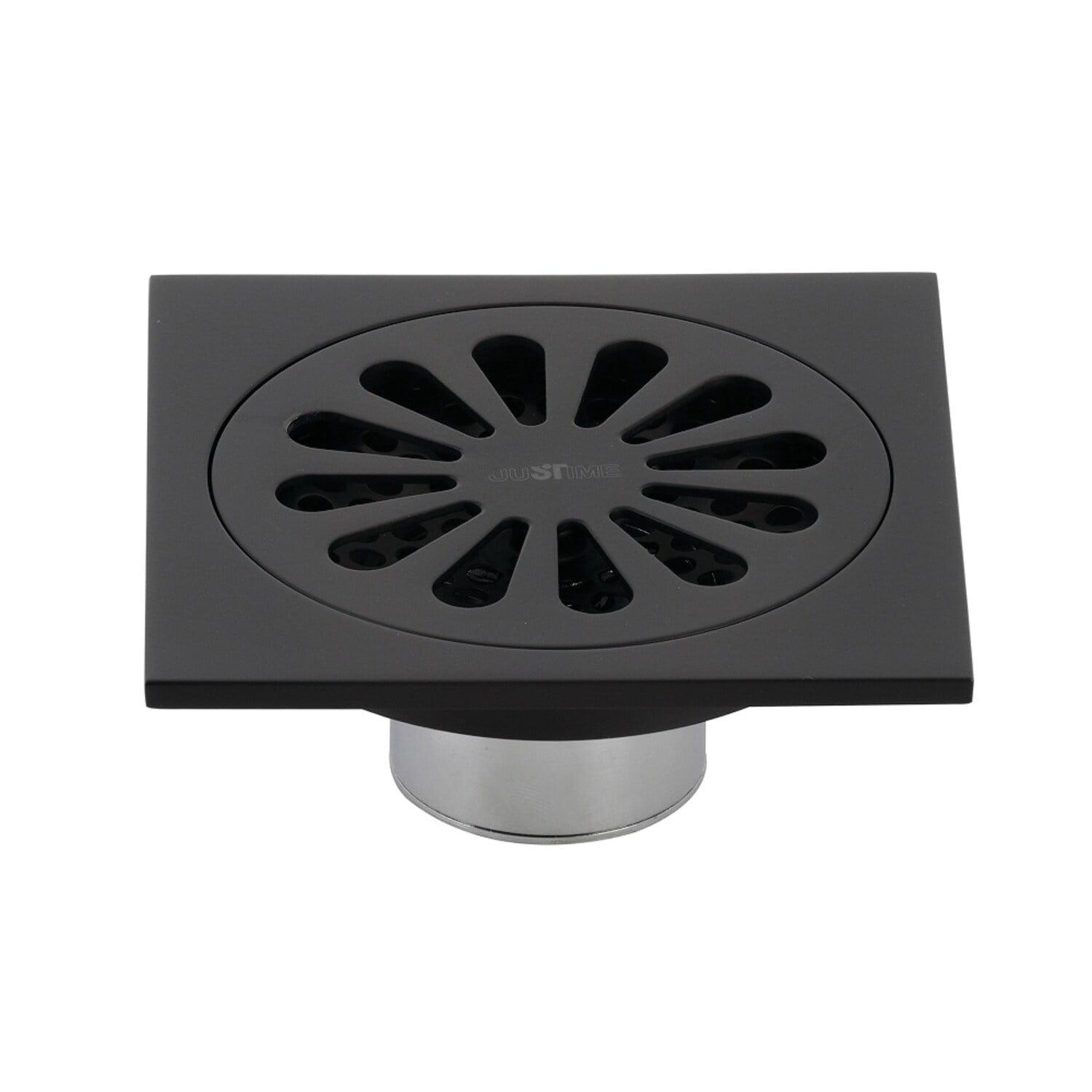 Kingston Brass Watercourse Sunburst 4" Square Grid Shower Drain Matte ...
