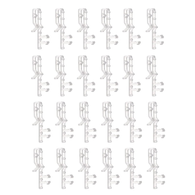 Kingswick 24PCS Valance Clips 2 Inch Window Valance Clips Clear Plastic ...