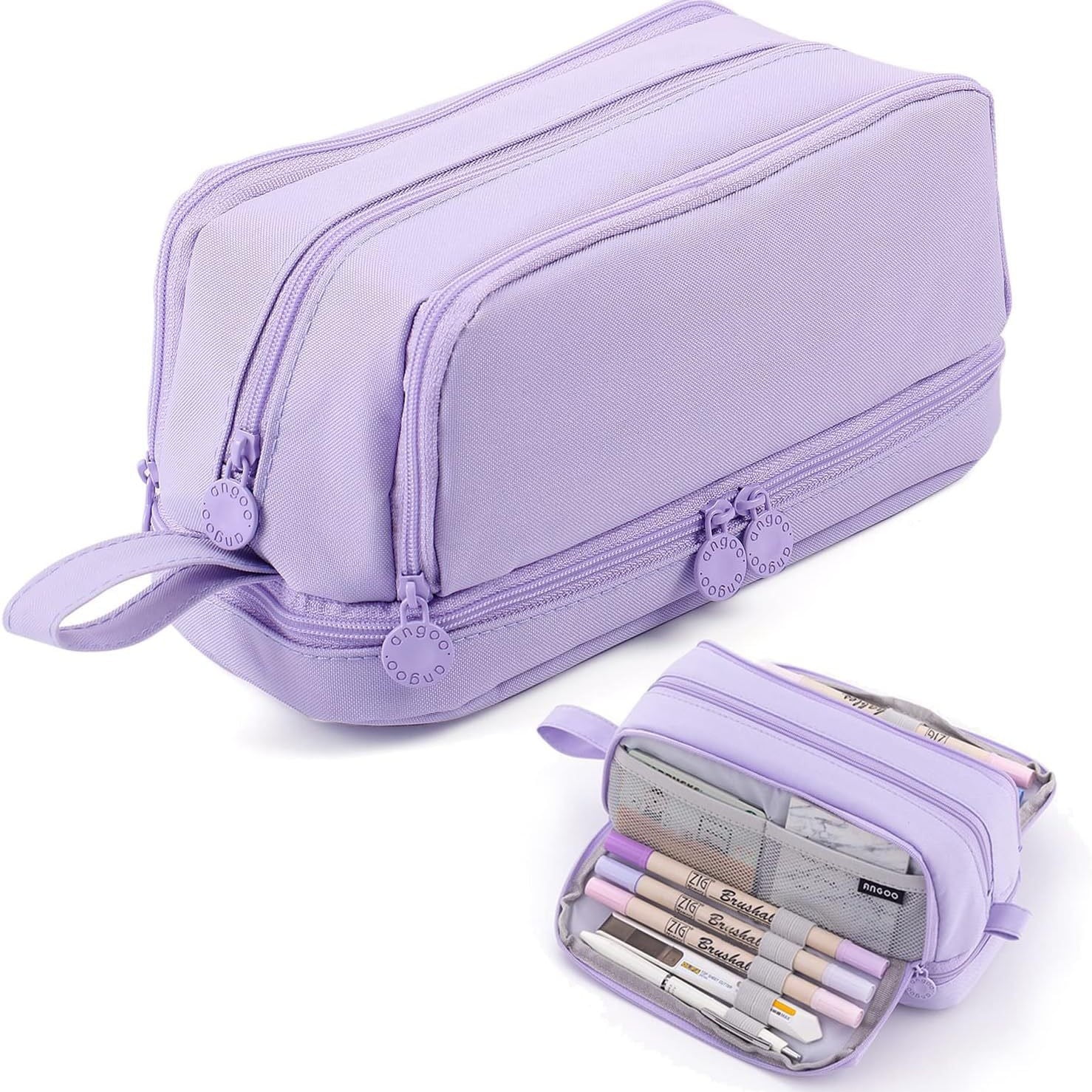 Kingswick Large Capacity Pencil Case 4 Compartments, Pencil Case with ...