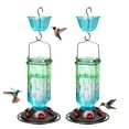 Kingsyard 2 Pack Glass Hummingbird Feeder with Ant Moat for Outdoors ...