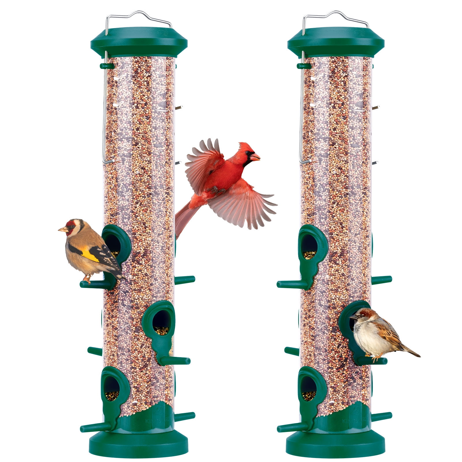Kingsyard Cardinal Food - 2 Pack Wild Bird Feeders for Outdoors, 6 ...
