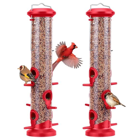 Kingsyard, Bird Feeders, 6 Feeding Ports, Outdoor Hanging Tube ...