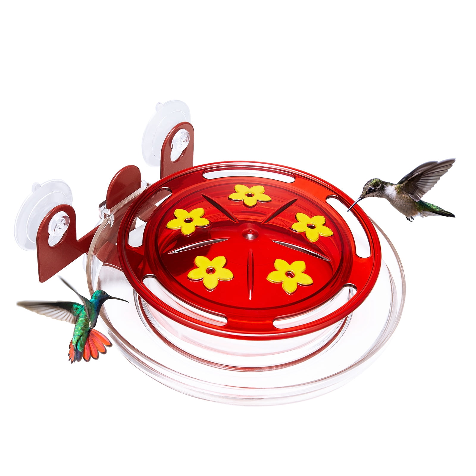 Kingsyard Metal Mounted Window Hummingbird Feeder 2 Pack, Ant Moat, 5 ...