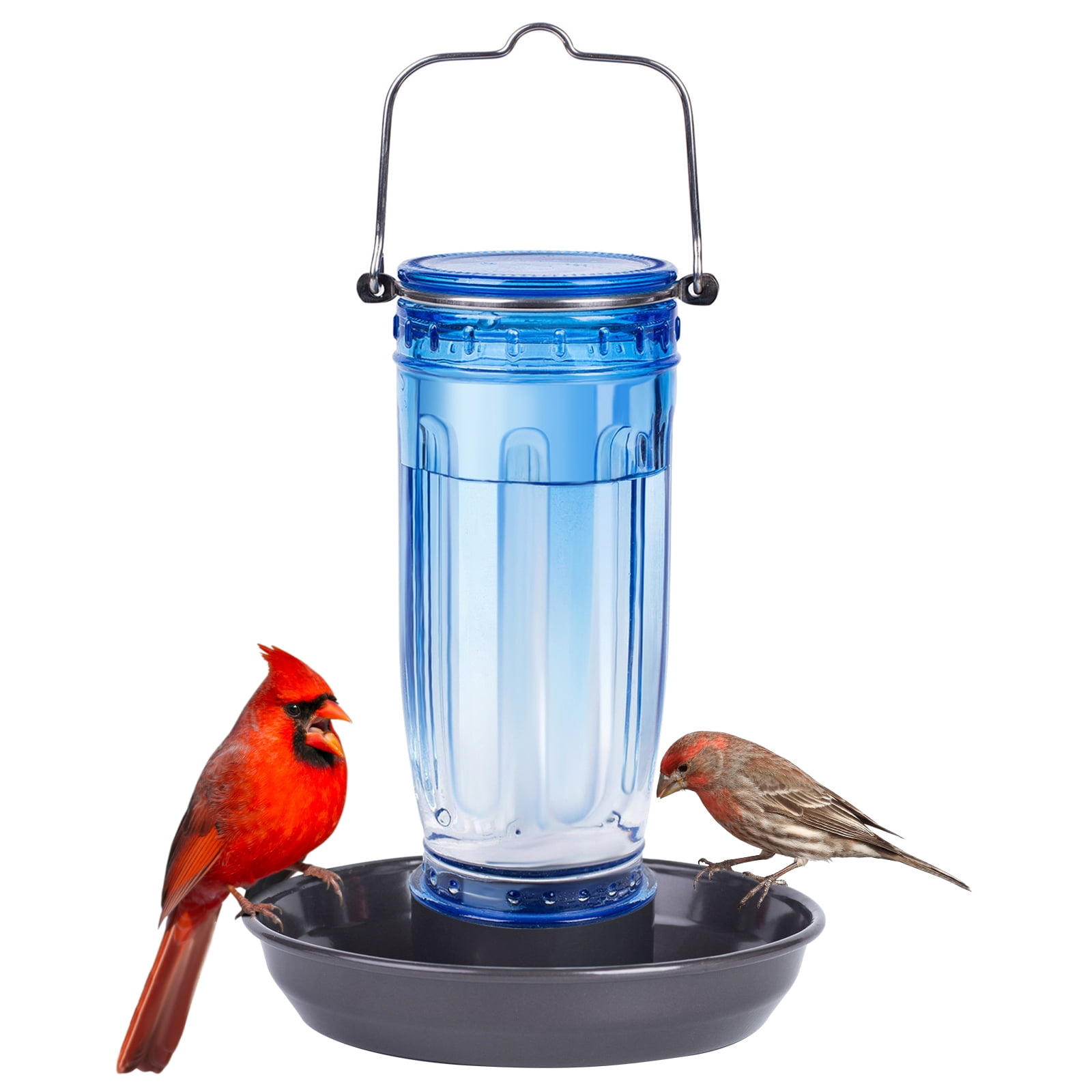 Kingsyard Colorful Glass Water Bird Feeder Large Capacity Hanging ...