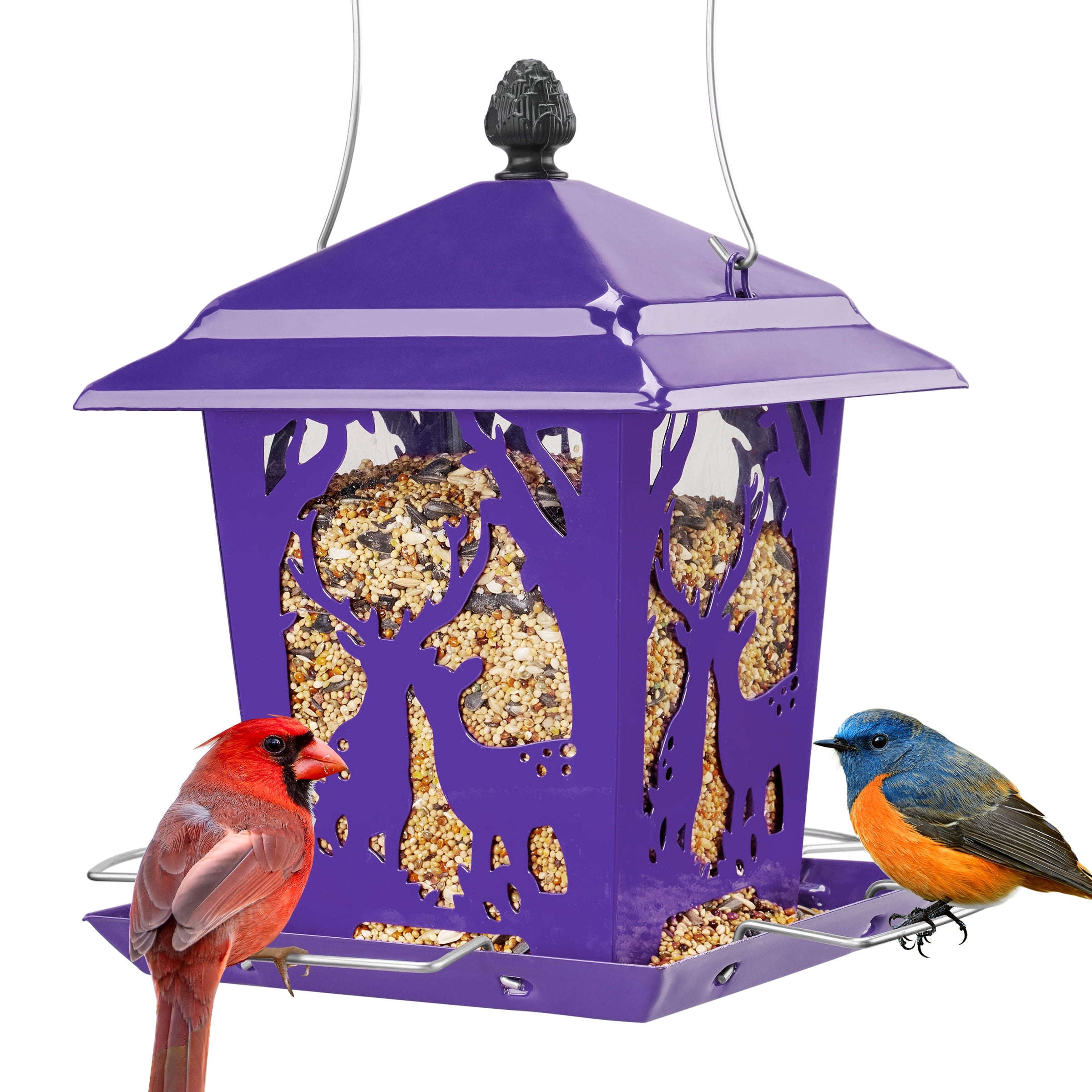 Metal Hopper Bird Feeder