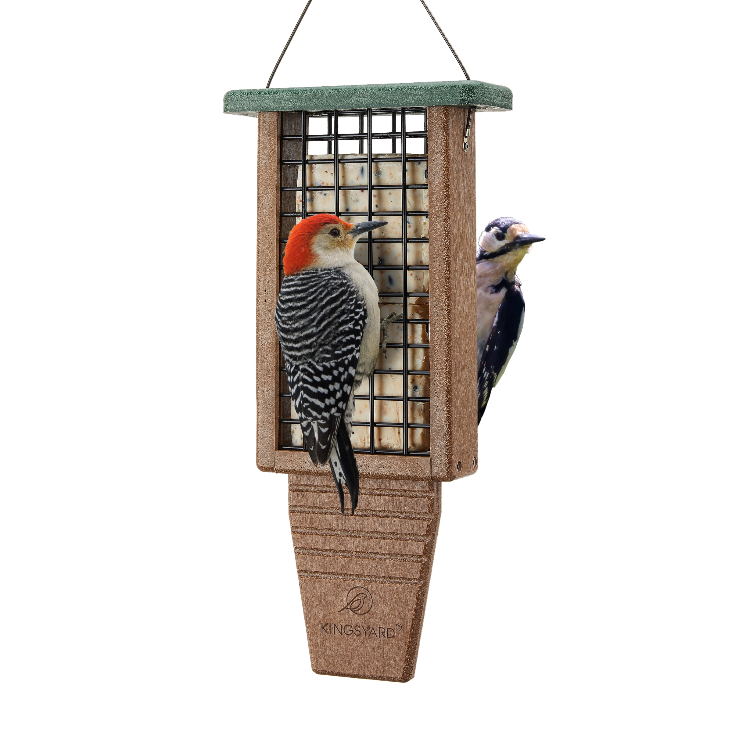 Kingsyard Outdoor Recycled Plastic Double Suet Bird Feeder for ...
