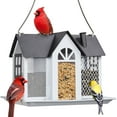 Kingsyard Outdoor Birdhouse, Weatherproof Metal, Triple Feeders for ...