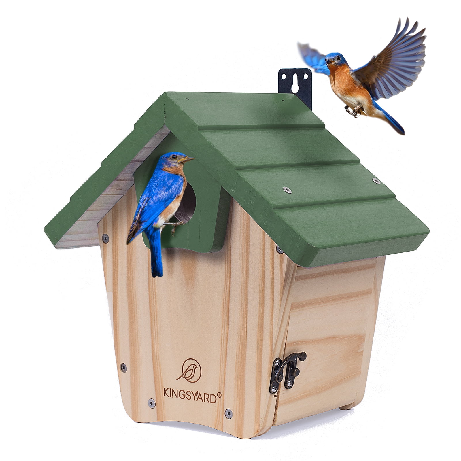 Kingsyard Wooden BlueBird House with Predator Guard Bluebird Nesting ...
