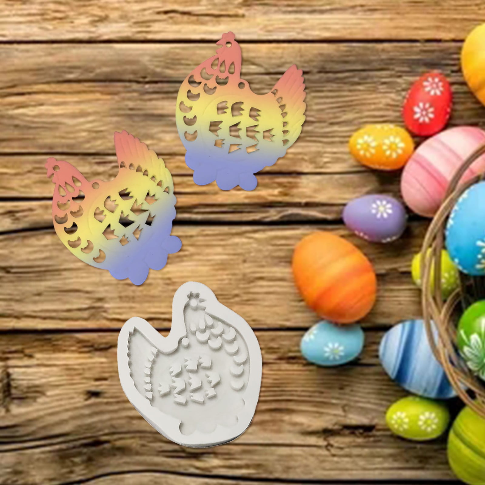 Kingtowag under $5! Cake Chocolate Mold Food Grade, Diy Easter Hen Silicone Molds Cake Molds ...