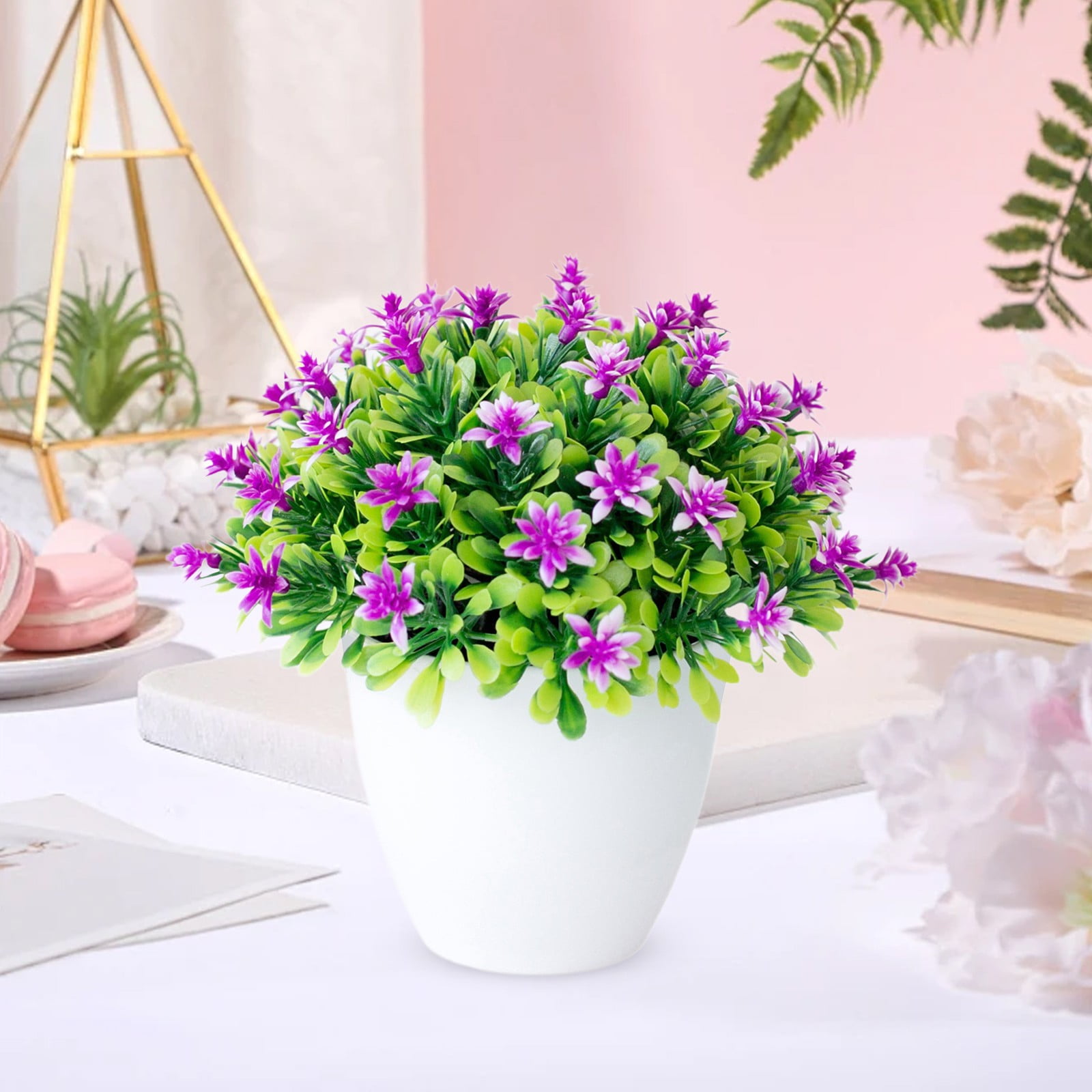 Kingtowag Fake Plant Decor, Artificial Potted Plants Greenery In Pot ...