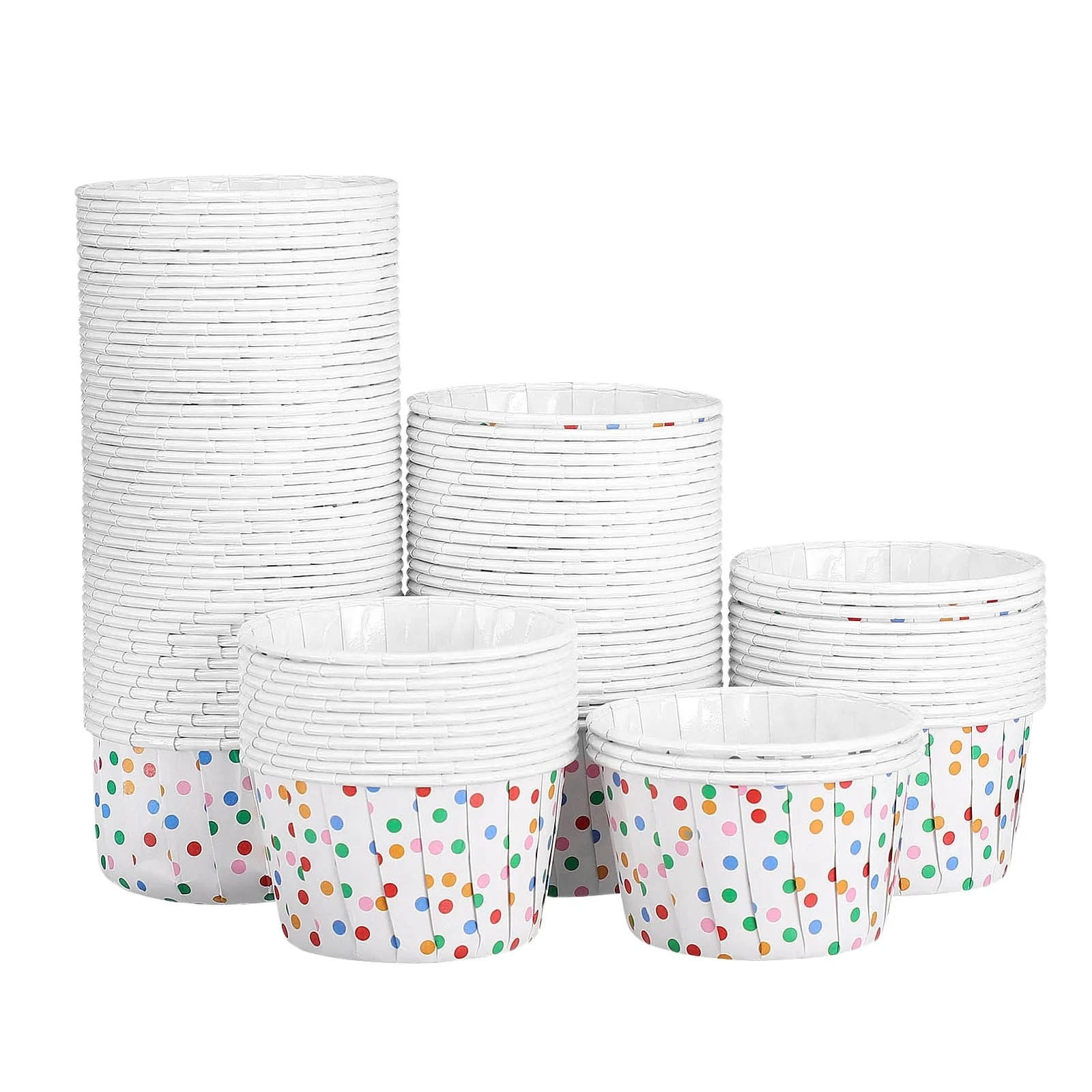 Kingtowag Fluted Cupcake Liners, 100 Fluted Baking Cups - Disposable ...