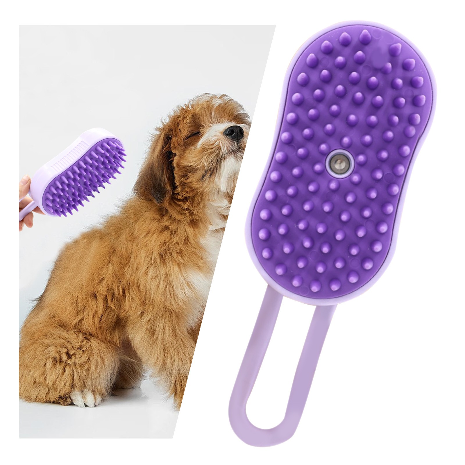 Kingtowag Pet Spray Cleaning Brush, Water Brush Spa Dog Cat Steamy ...