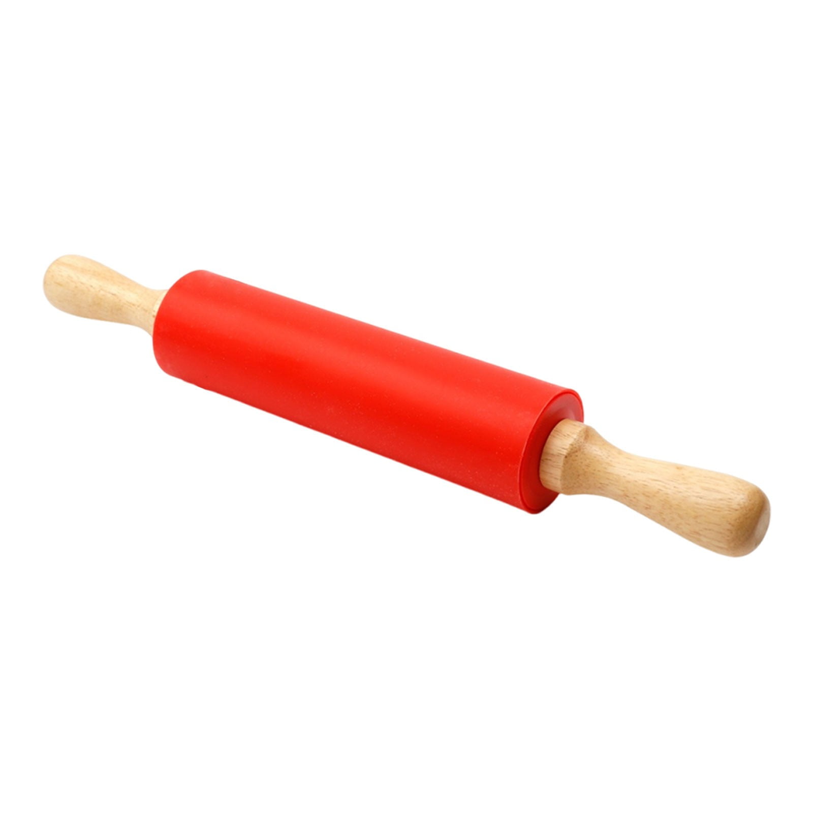 Kingtowag Red Silicone Rolling Pin for Baking, Non-Stick Dough Roller ...