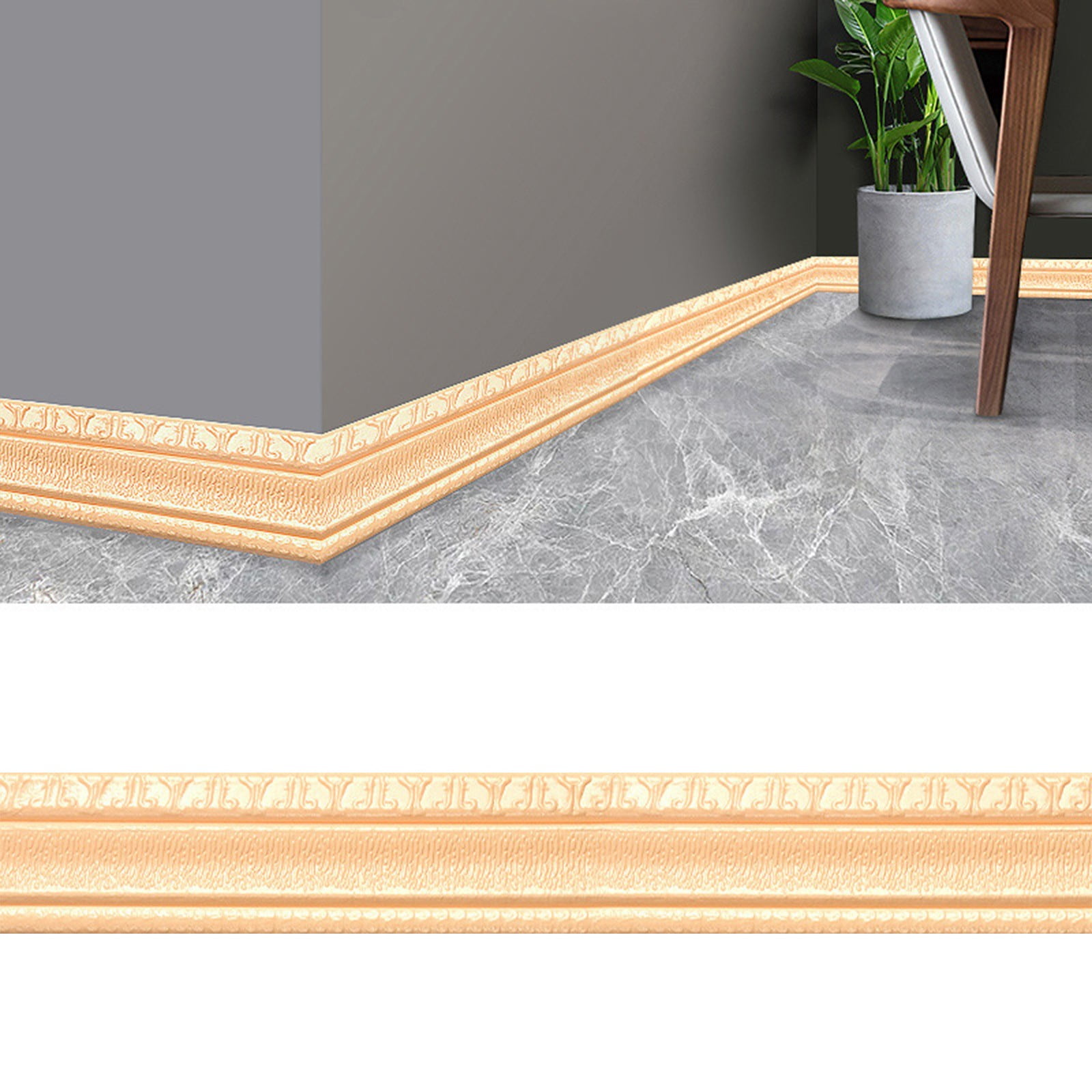 Kingtowag Self-adhesive 3D wall border sticker, 3D self-adhesive PVC ...