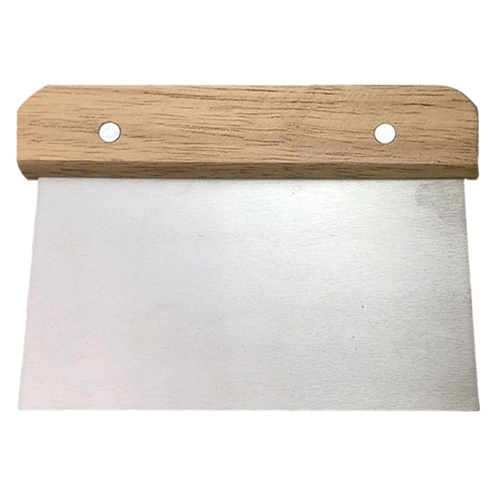 Kingtowag Stainless Steel Dough Scraper with Wooden Handle & Ruler ...