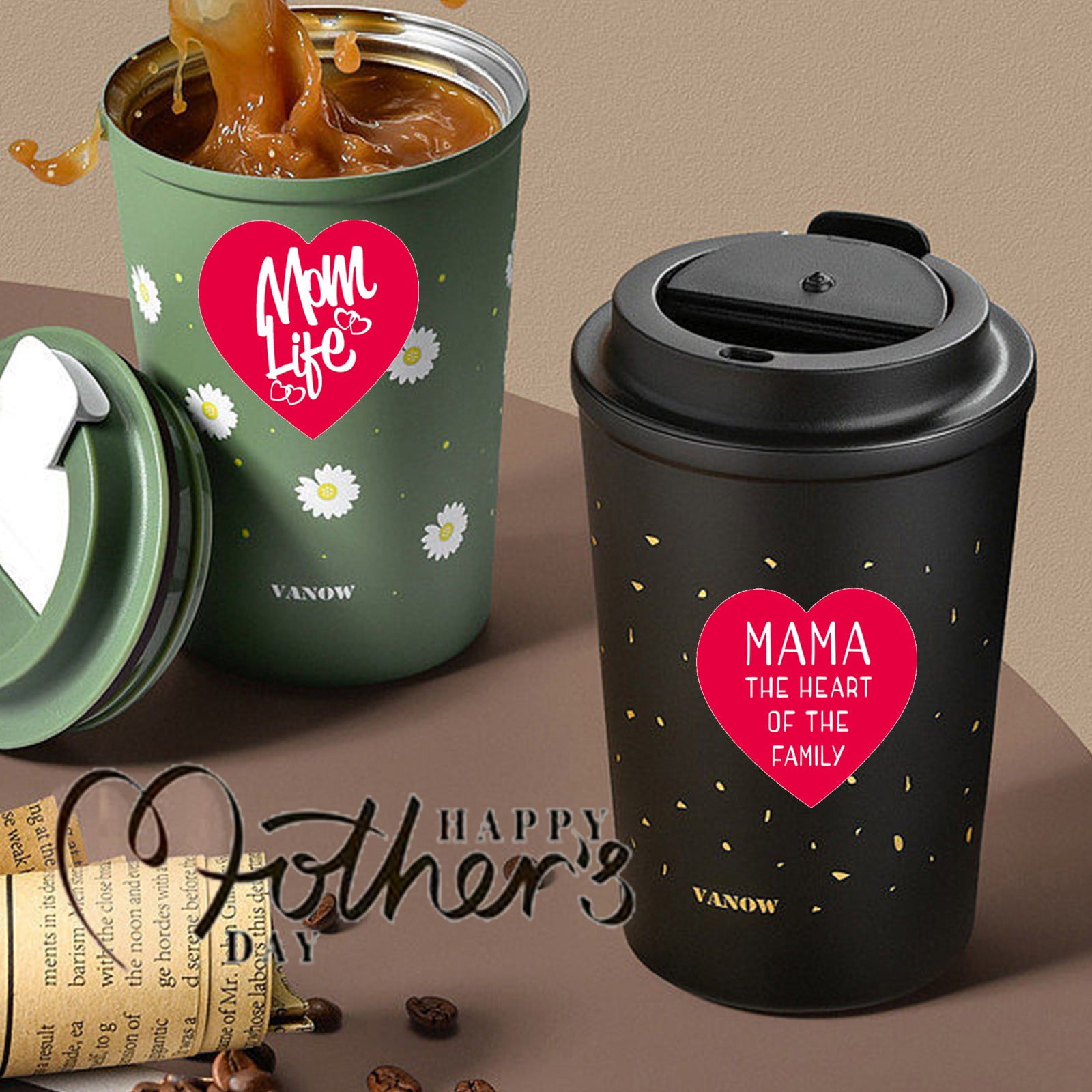 Kingtowag Stickers, Gift Wrap Happy Mother's Day Gift Stickers Sweet ...