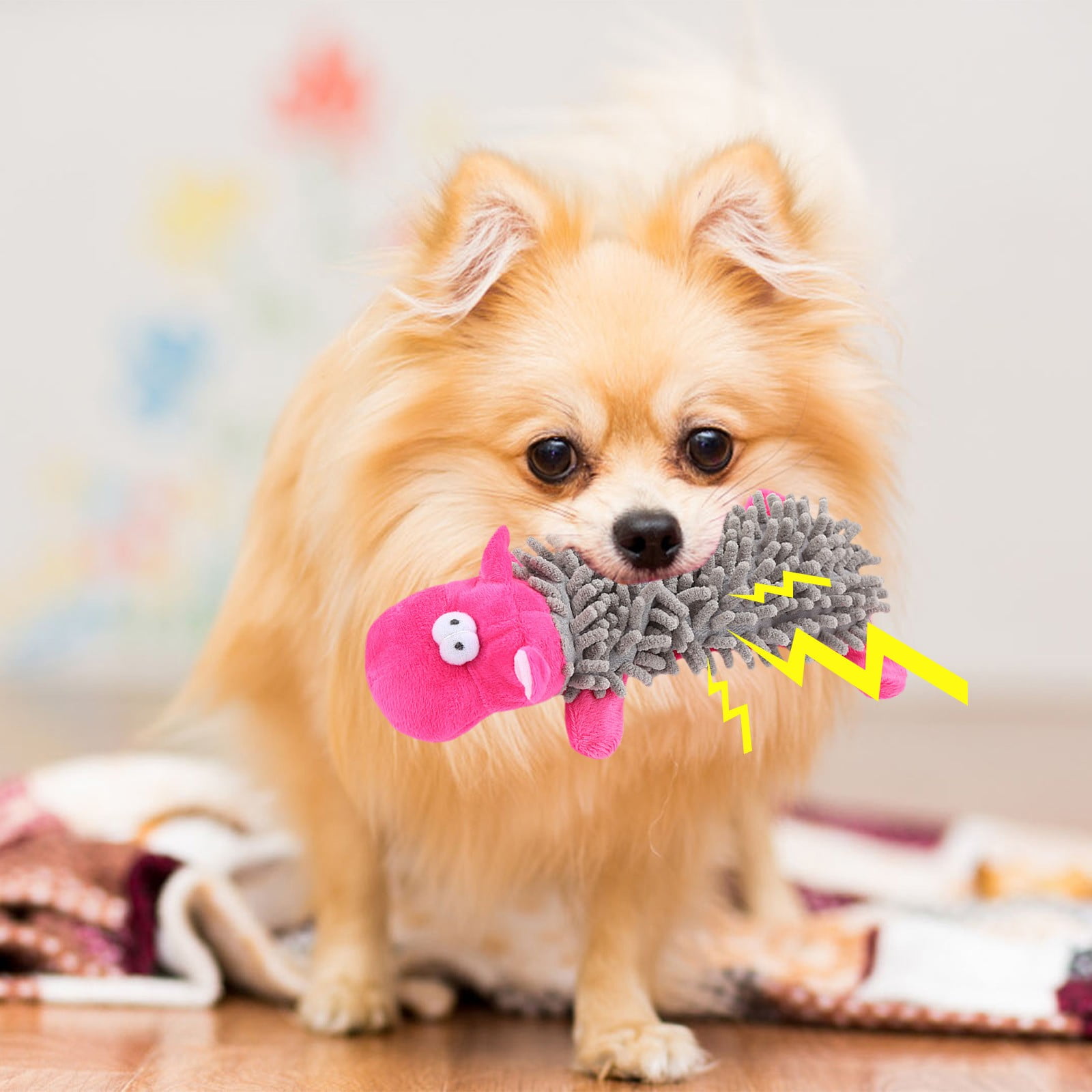 Kingtowag Talking Plush Toy Mop Hippo, Squeaky Interactive Chew Toy for ...