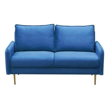 Kingway Furniture Velvet Genoa living room Loveseat in Blue - Walmart.com