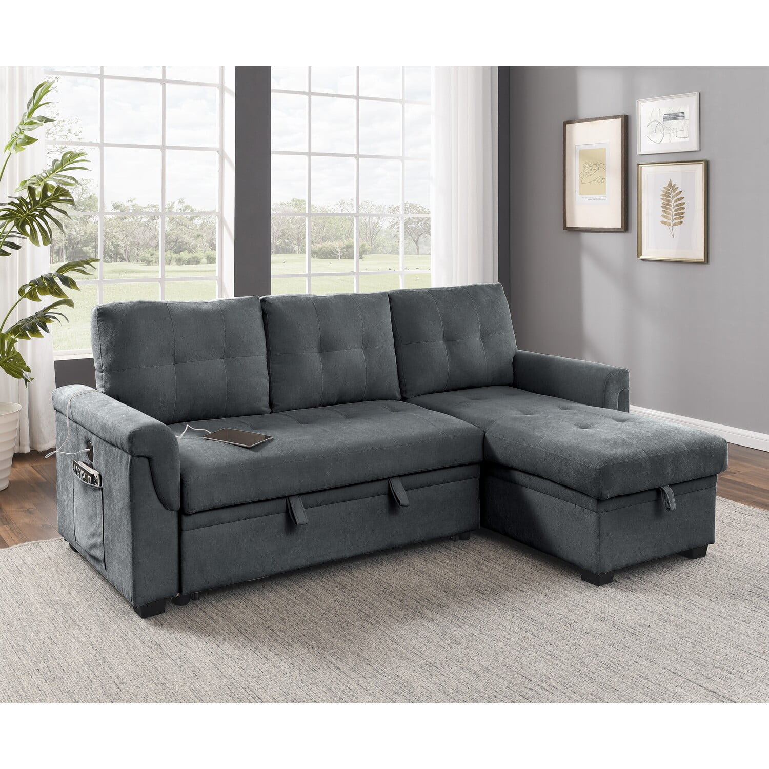 Kingway Furniture Minmore 2 Piece Reversible Upholstered Small Sofa ...