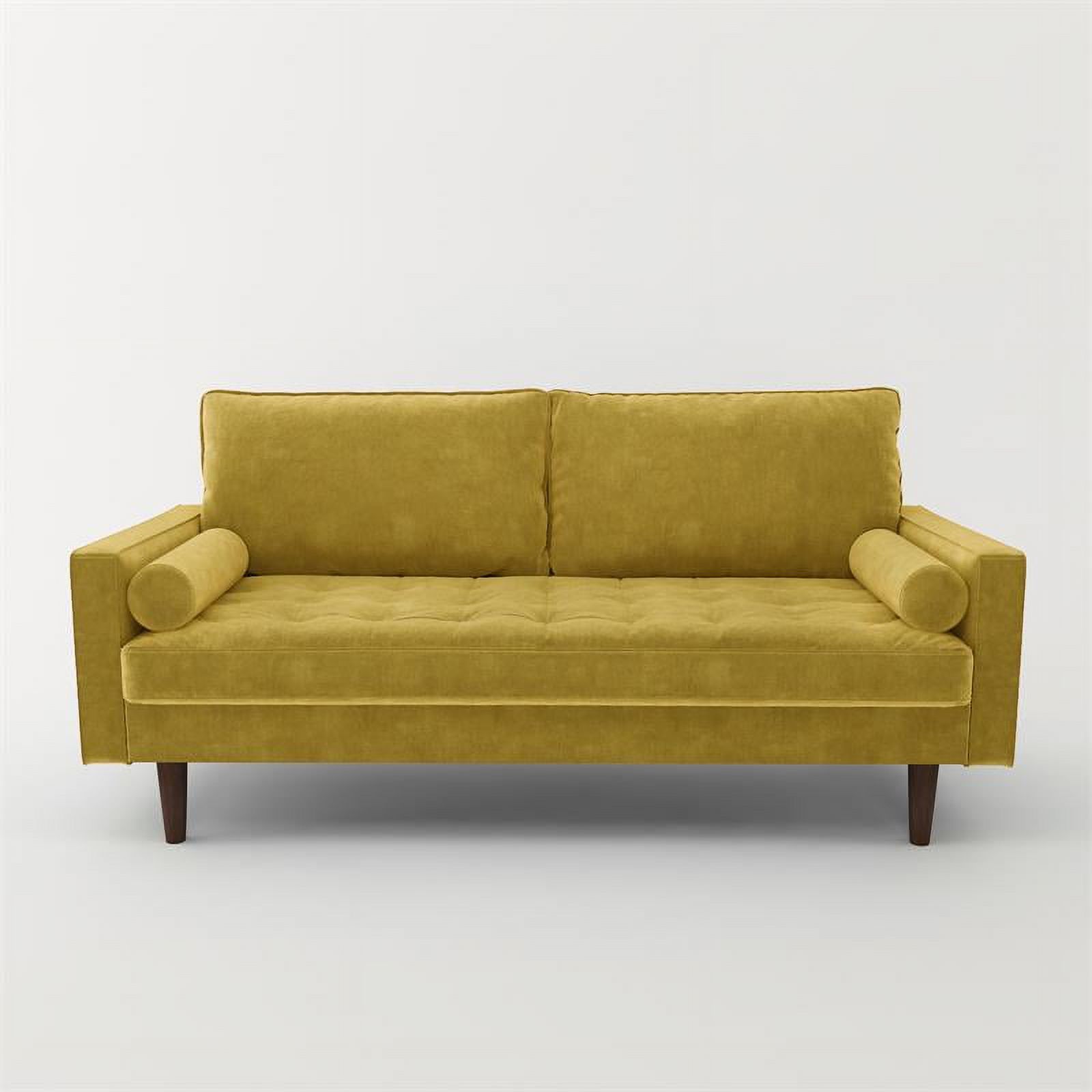 Kingway Furniture Velvet Genoa Living Room Sofa In Goldenrod - Walmart.com