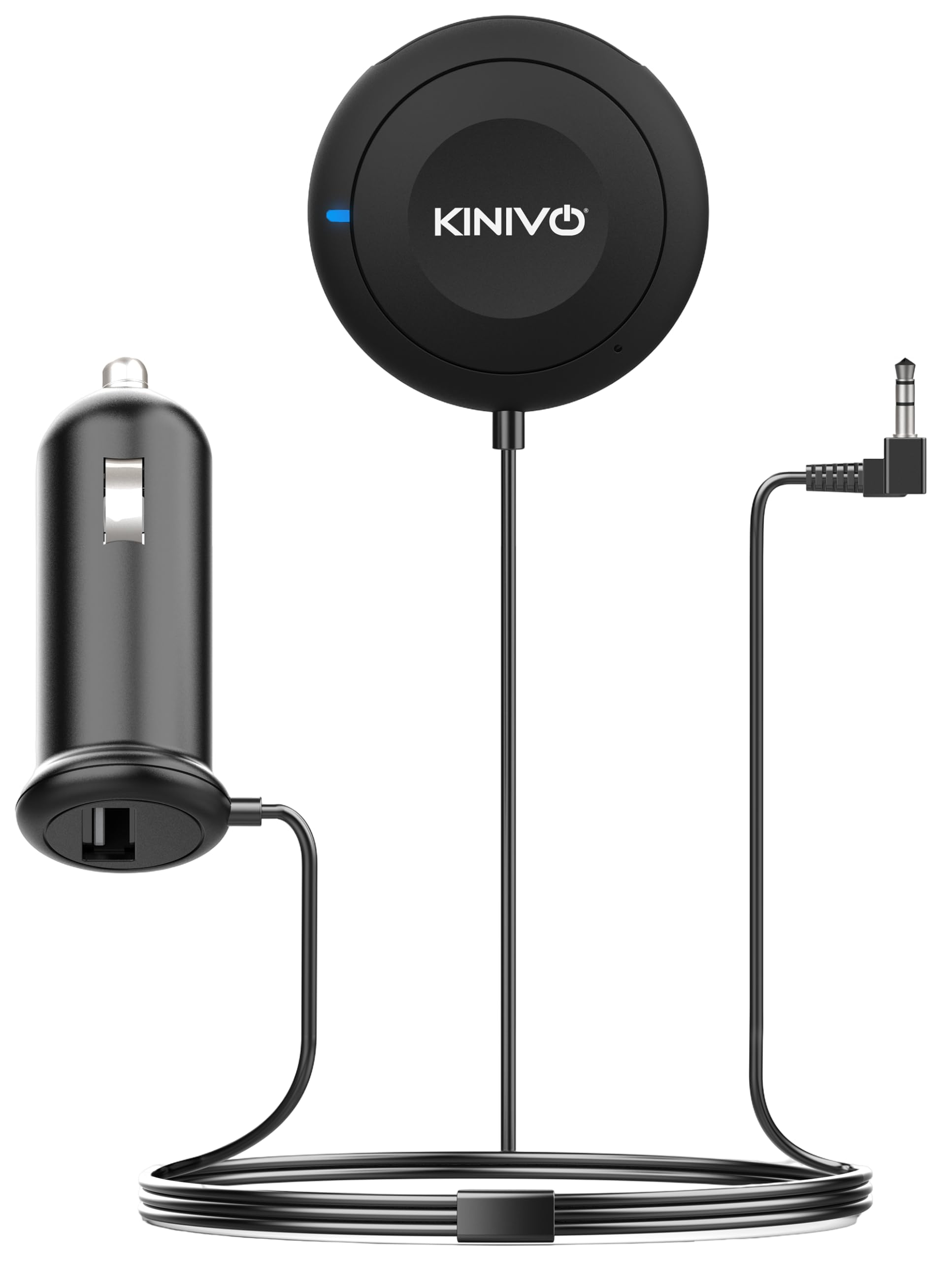 Kinivo BTC450 Bluetooth Car Kit (Hands-Free, AUX Bluetooth Adapter for ...